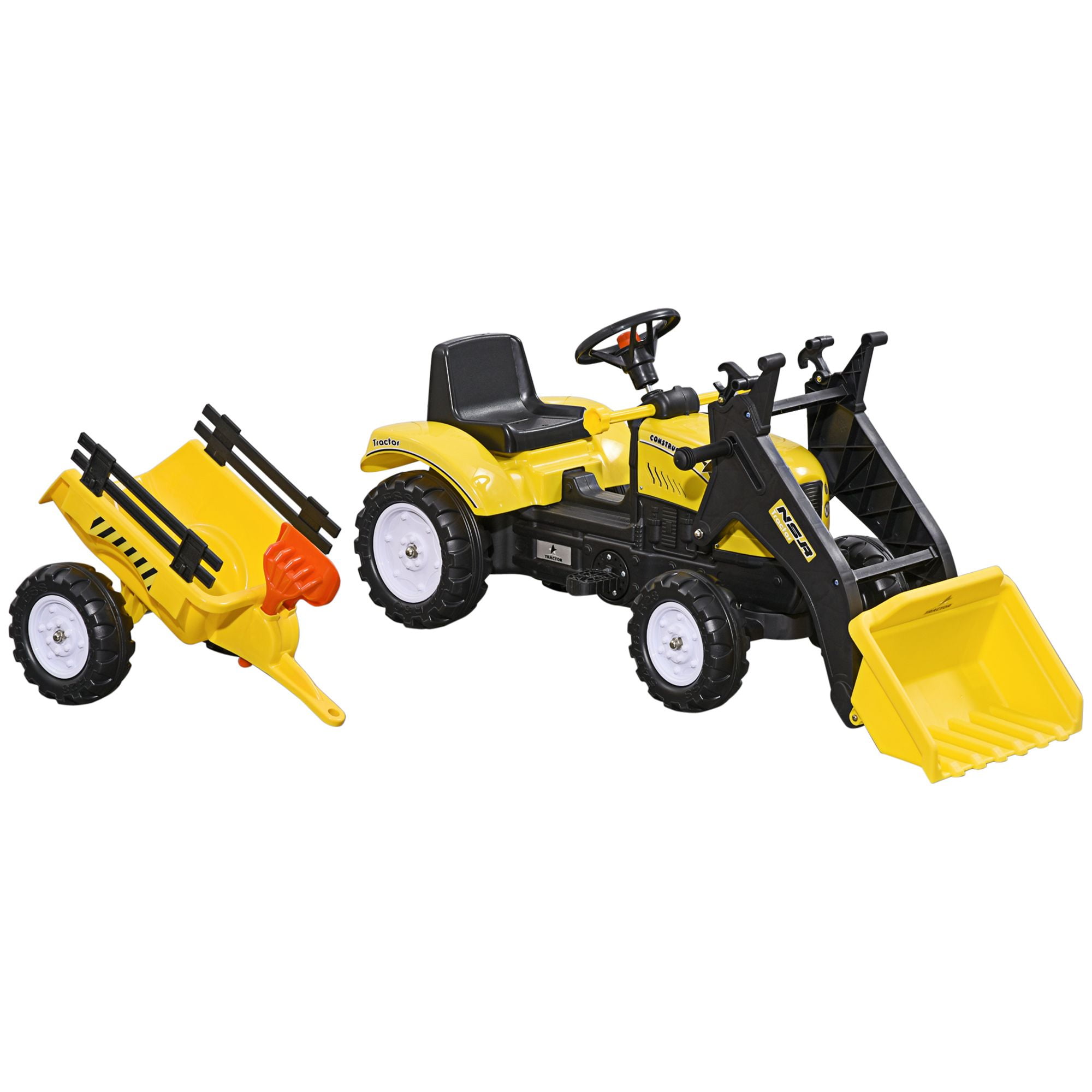 Ride-On Kids Bulldozer/Excavator Toy with Real Working Dirt Bucket ...