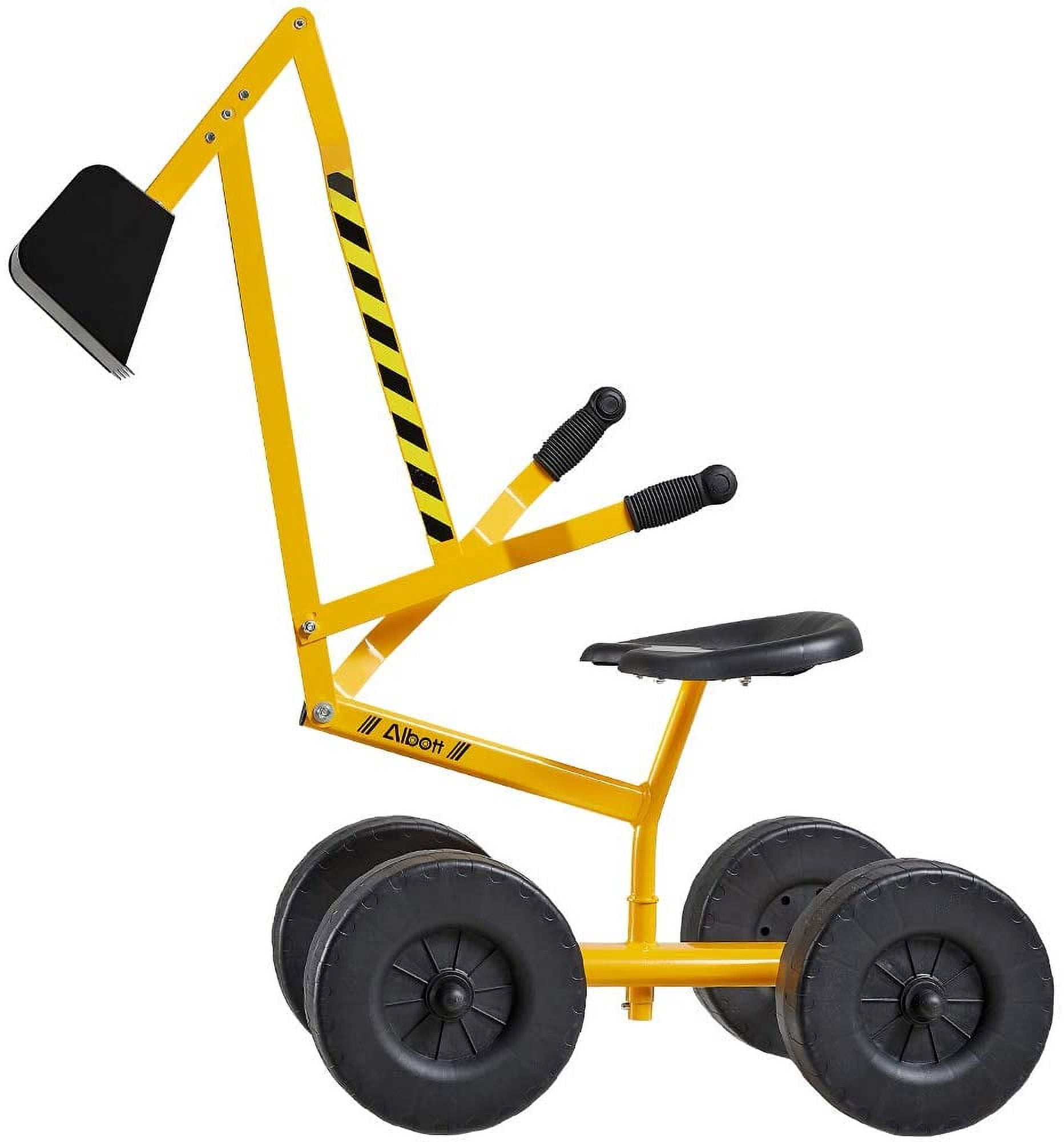 Ride On Sand Digger Excavator Toys Working Crane with 8 inches Wheels ...