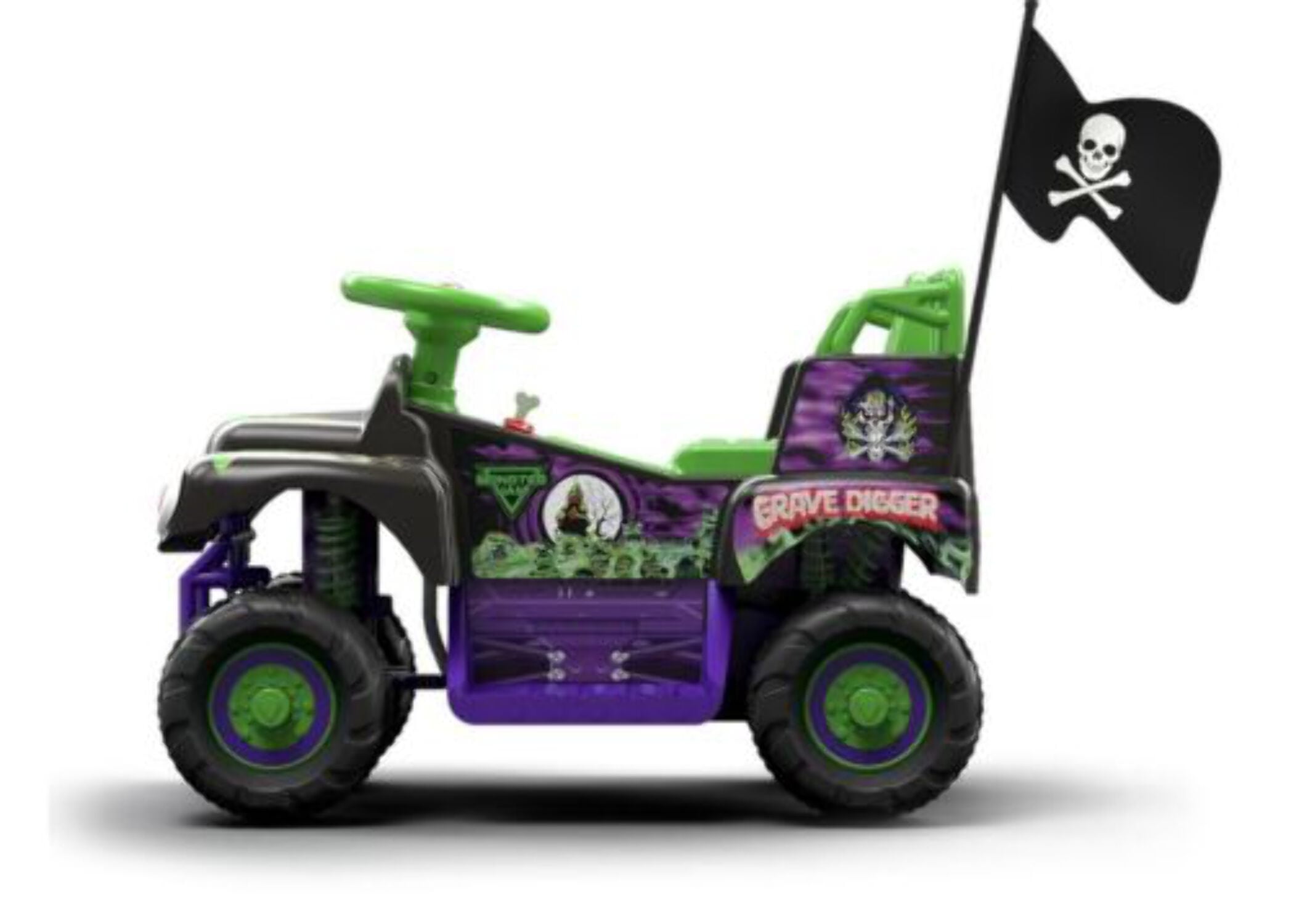 Ride On Toy Cars 6 V Grave Digger Powered Ride-On Toy with Oversized ...