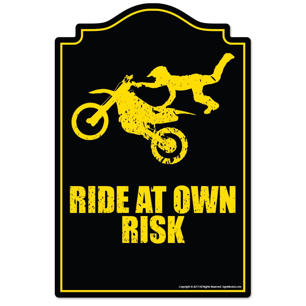 Ride At Own Risk [3 Pack] of Vinyl Decal Stickers | 3.3" X 5" | Indoor ...