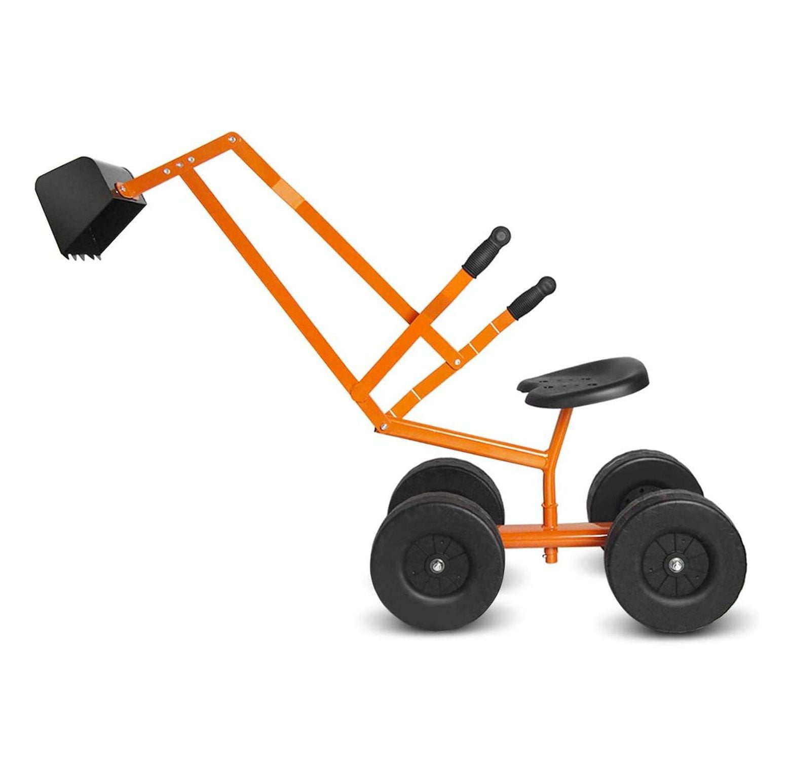 Ride on Sand Digger, Metal Sit on Sandbox Digger Toy with Seat & Handle ...