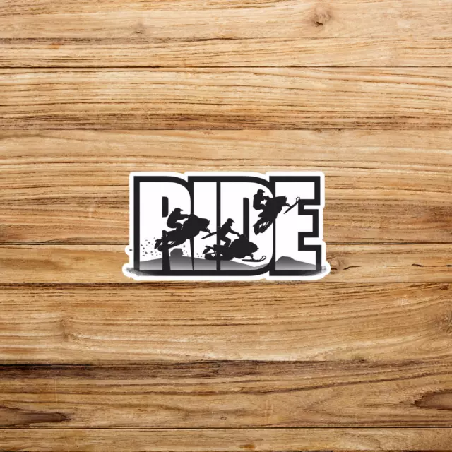 Ride Snowmobile Silhouette Sticker - Winter Extreme Sports Decalphone ...