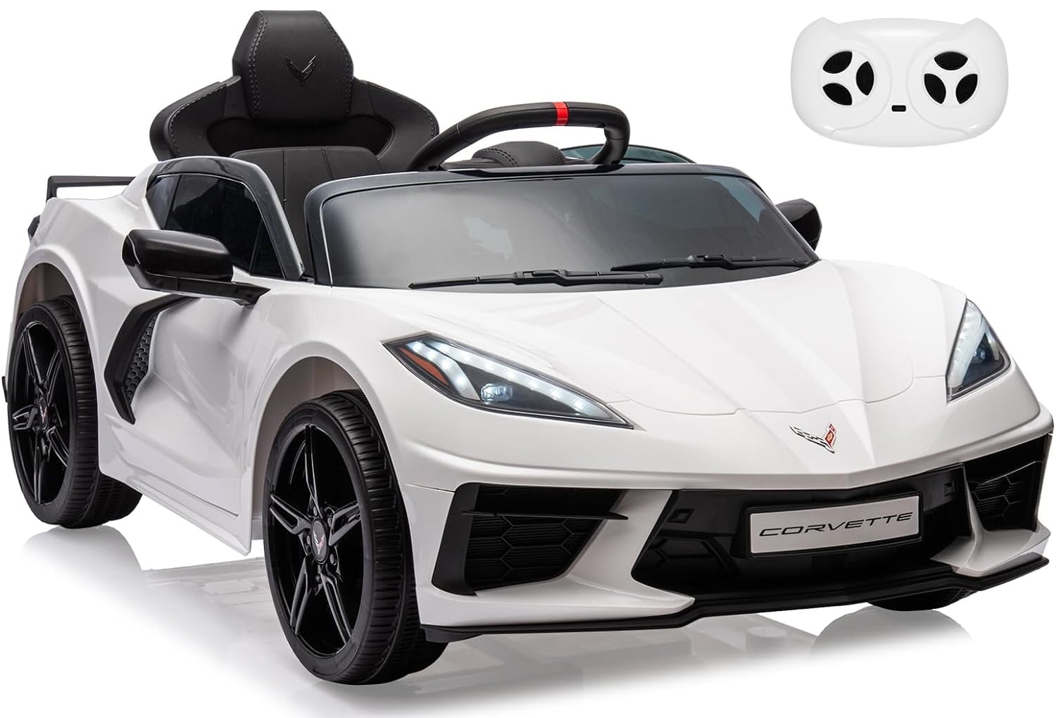 Ride on Sports Car 12V Battery Powered Car for Kids Licensed Corvette ...