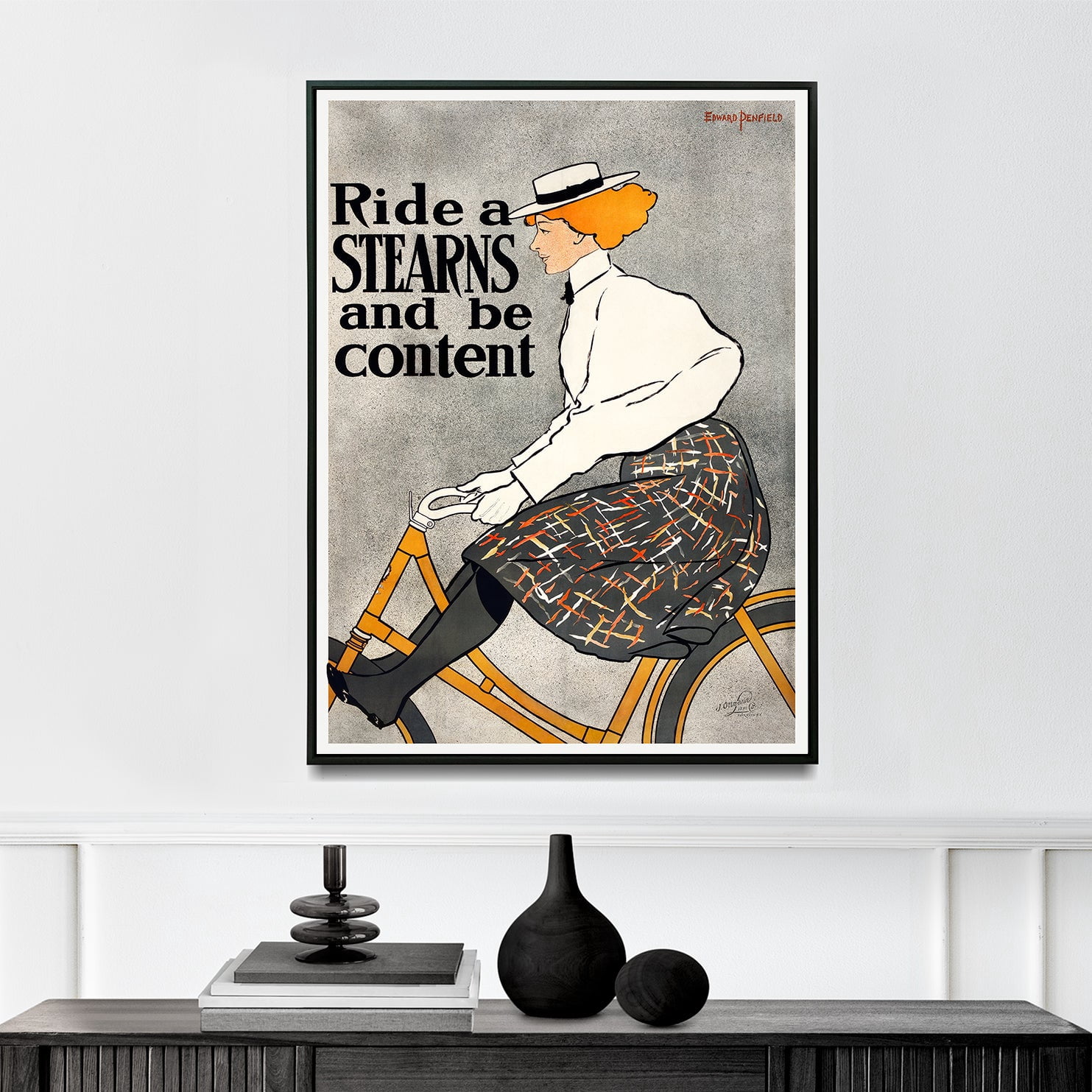 Ride a Stearns and be Content - 1896 | Edward Penfield | Premium Fine ...