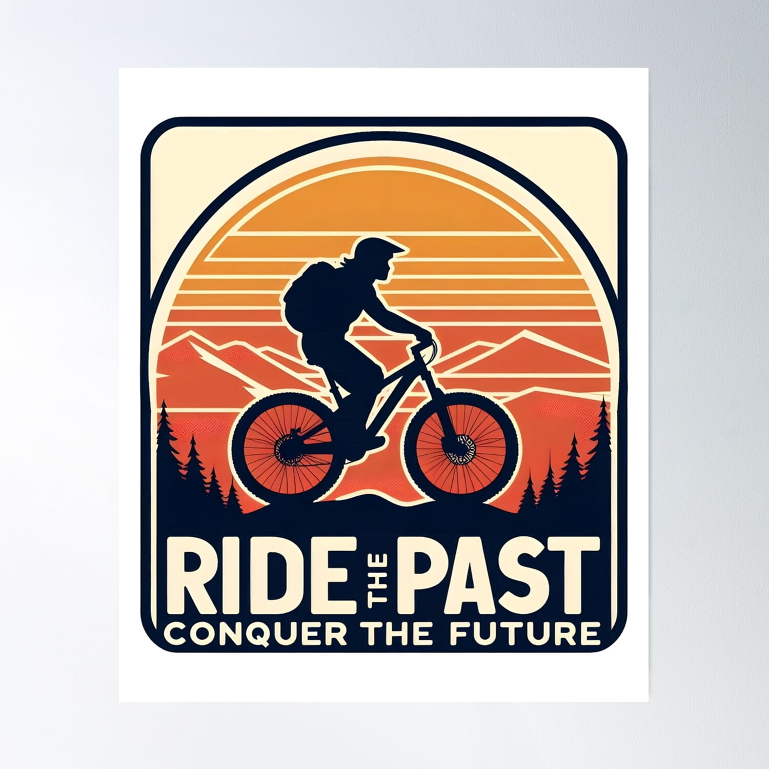 Ride The Past Conquer The Future Poster Wall Art, Modern Wall Decor ...