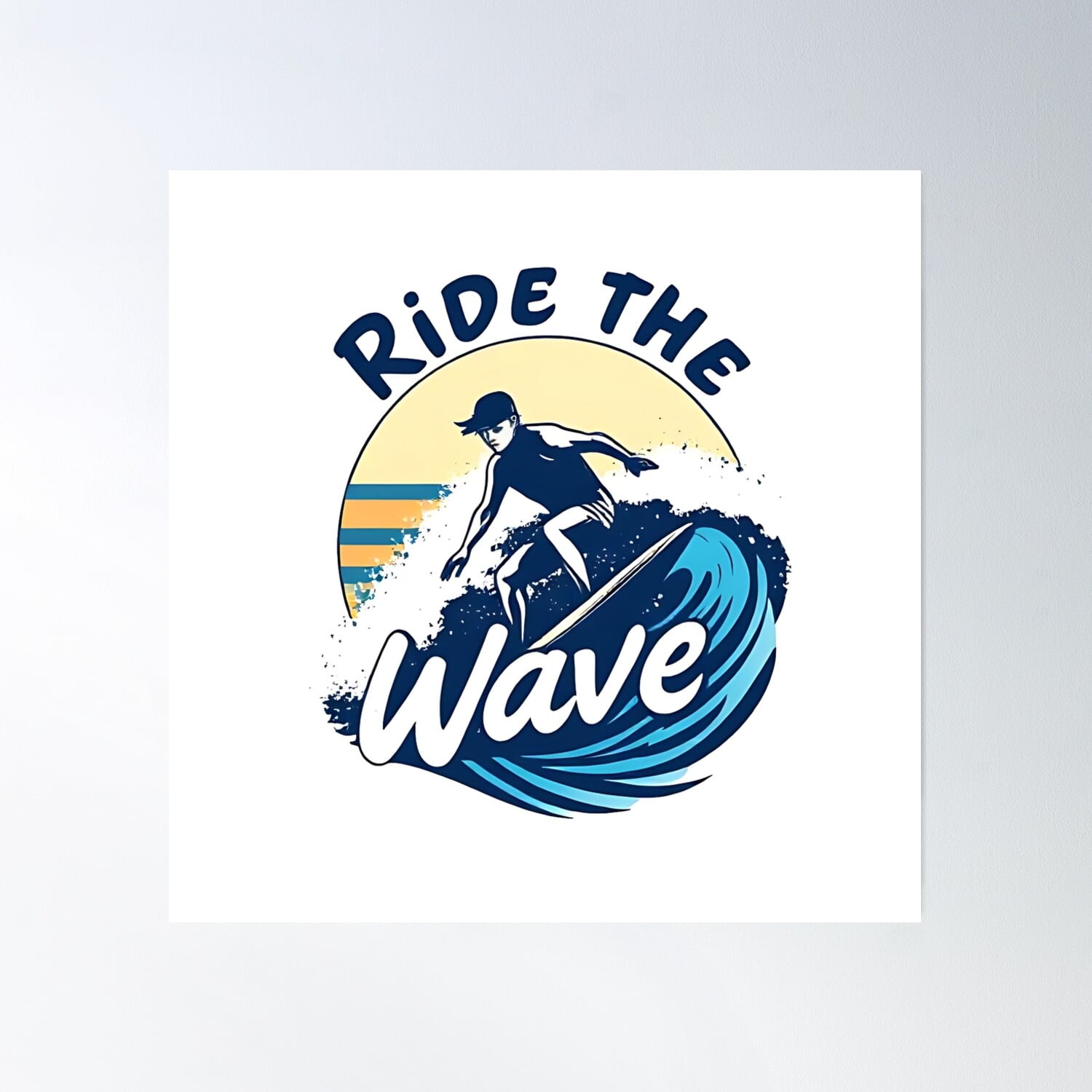 Ride The Wave: Epic Surfing Adventure Art For Ocean Lovers Poster Wall ...