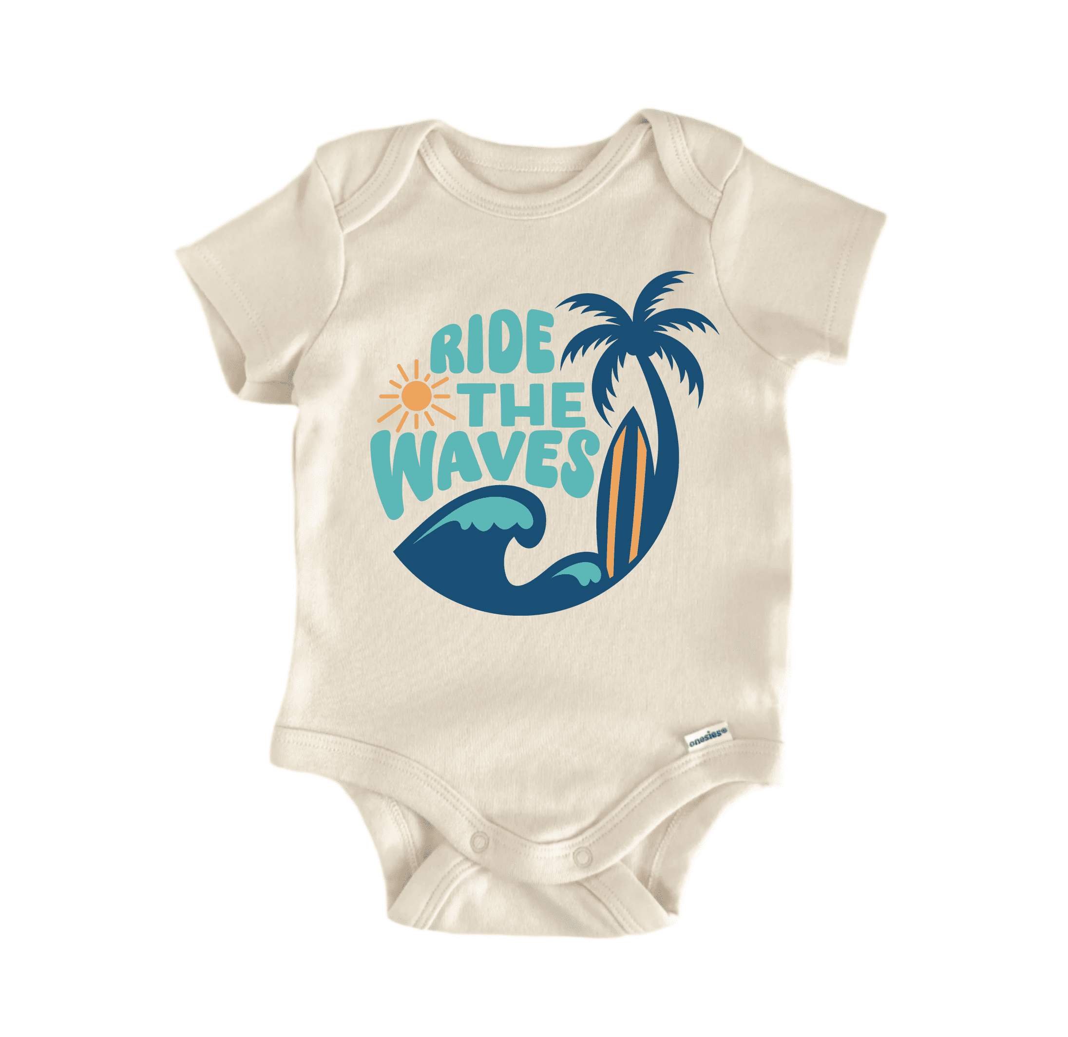 Ride The Waves Surfing Surfer - Baby Boy Girl Clothes Bodysuit Funny ...