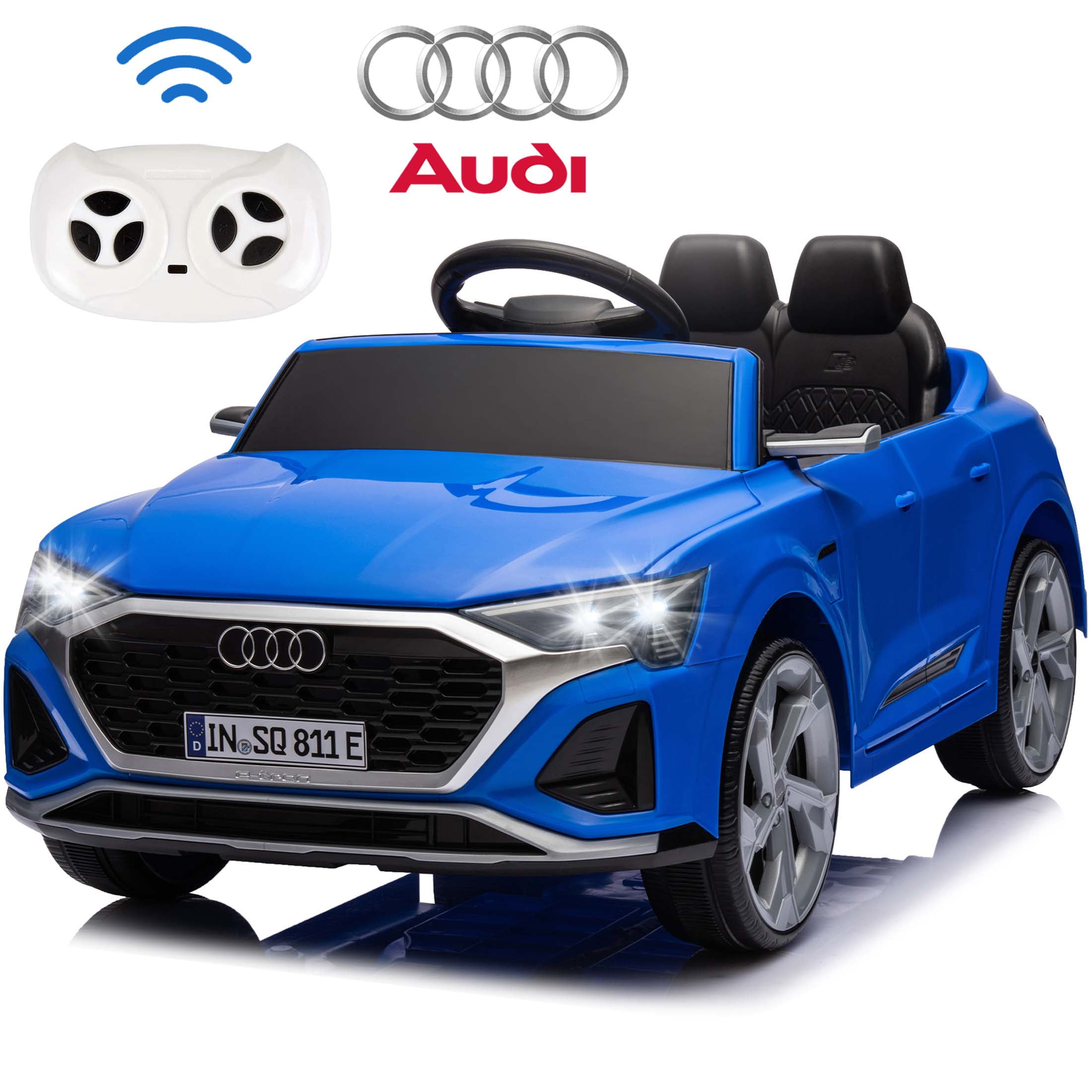 Audi SQ8 12V Ride on Toy Car for Kids, Motorized 4 Wheeler with Remote ...