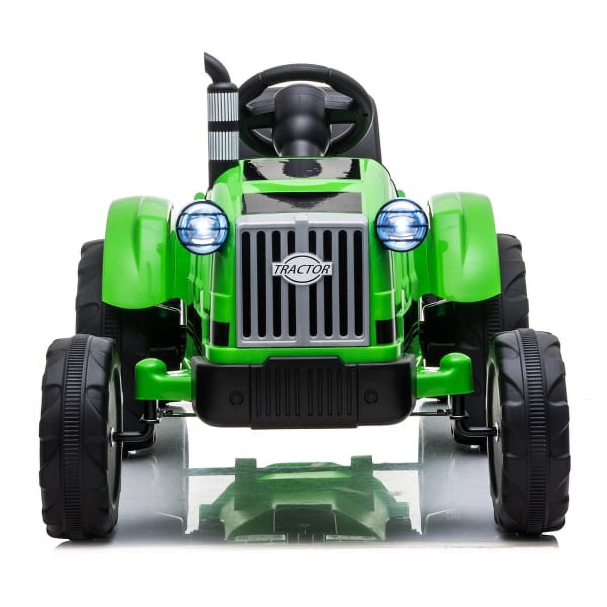 12V Kids Ride-On Tractor with Trailer, Remote Control, LED Lights, USB ...