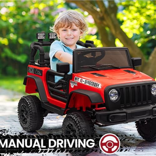 Ride on Truck Car 12V Kids Electric Vehicles with Remote Control, 2 ...