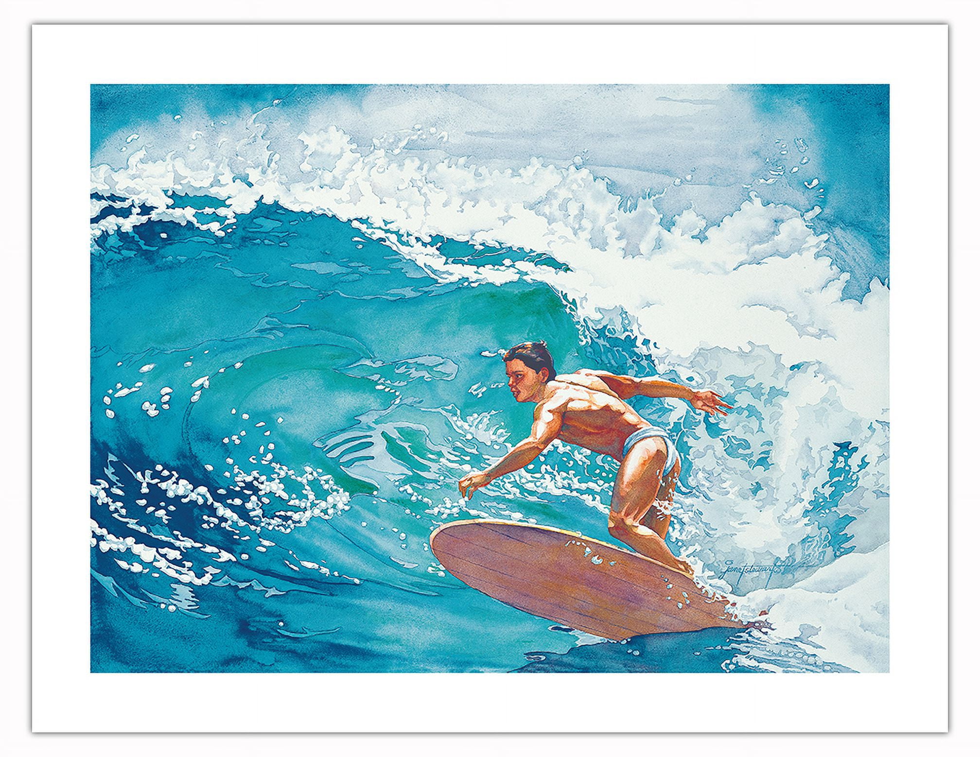 Ride the Wave (Heʻe Ka Nalu) - Hawaiian Surfer - From an Original ...