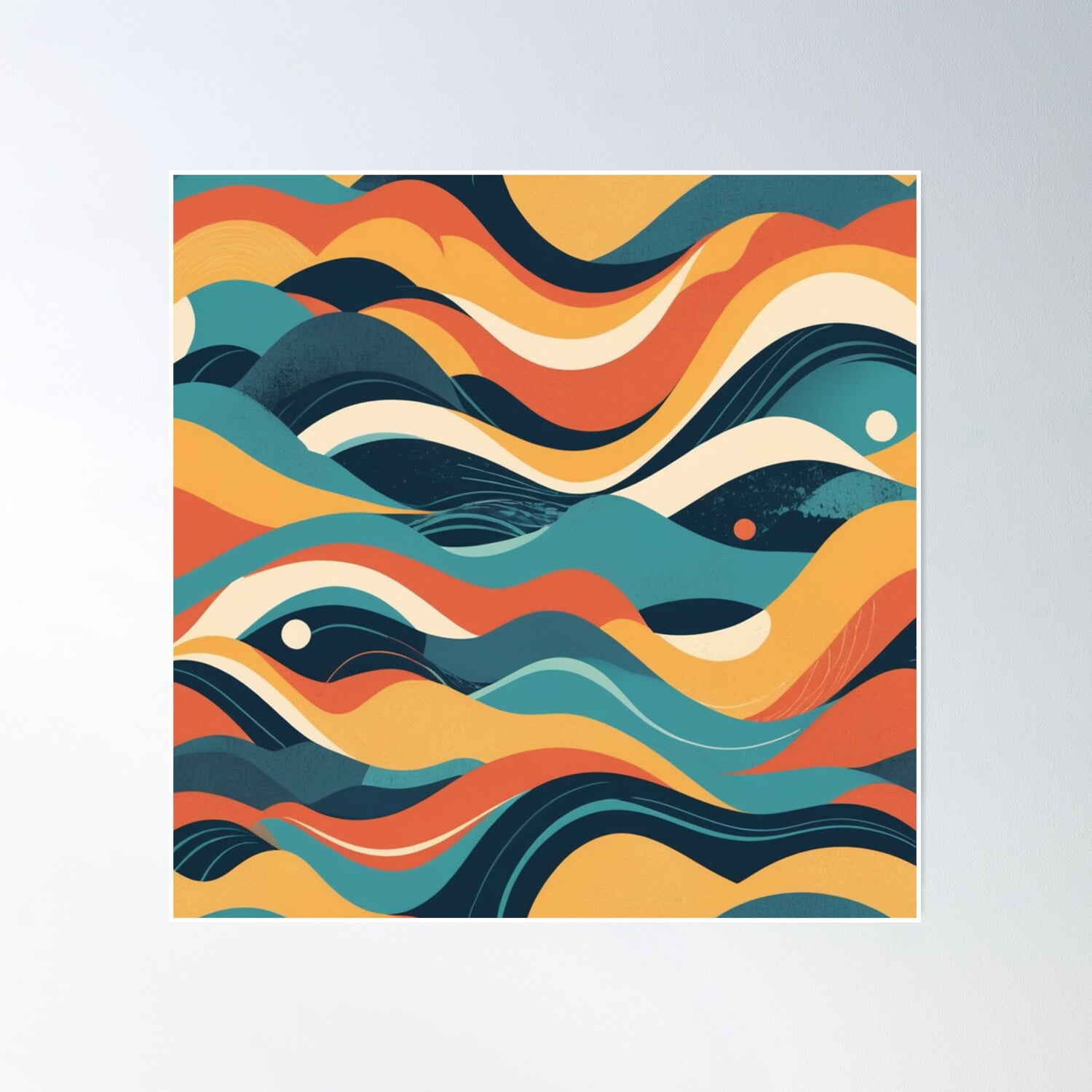 Ride Your Retro Wave Poster Wall Art, Modern Wall Decor, 24x24 UNFRAMED ...