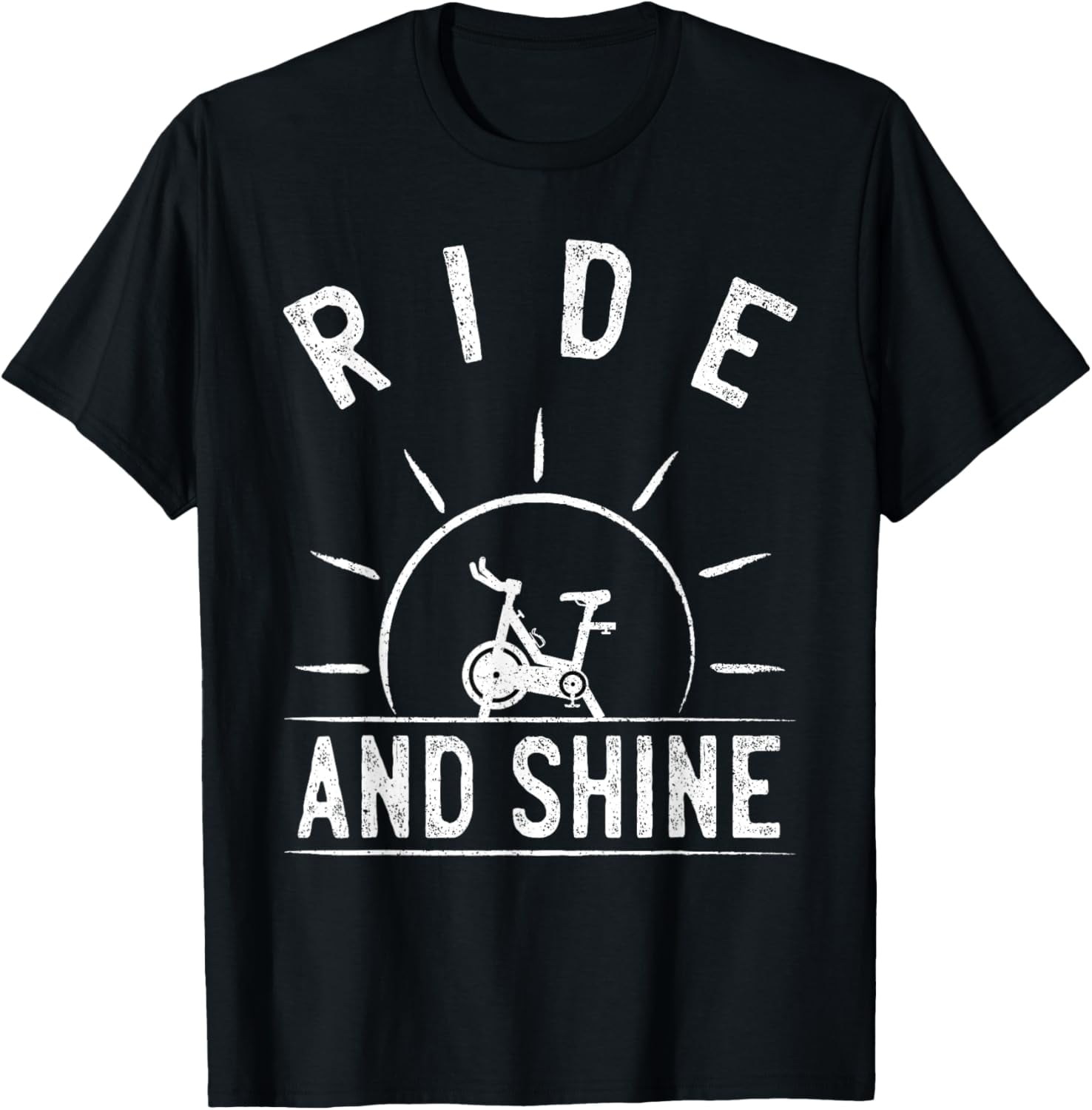 Ride and Shine Funny Indoor Spinning Spin Class Workout Gym T-Shirt ...