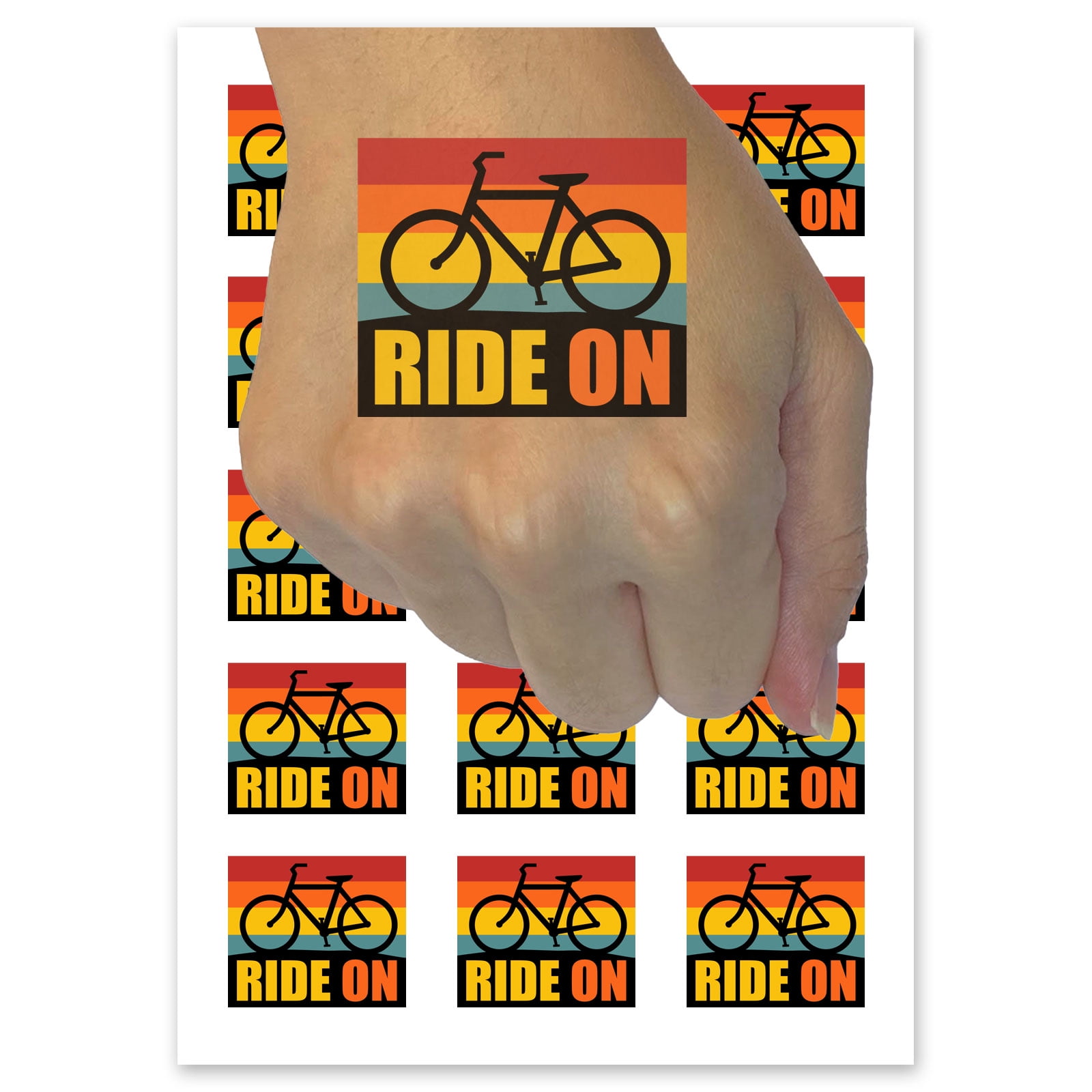 Ride on Bike Riding Cycle Temporary Tattoo Water Resistant Fake Body ...