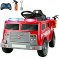 Free Shipping! Ride on Fire Truck, 12V Powered Car Toys for Kids w ...