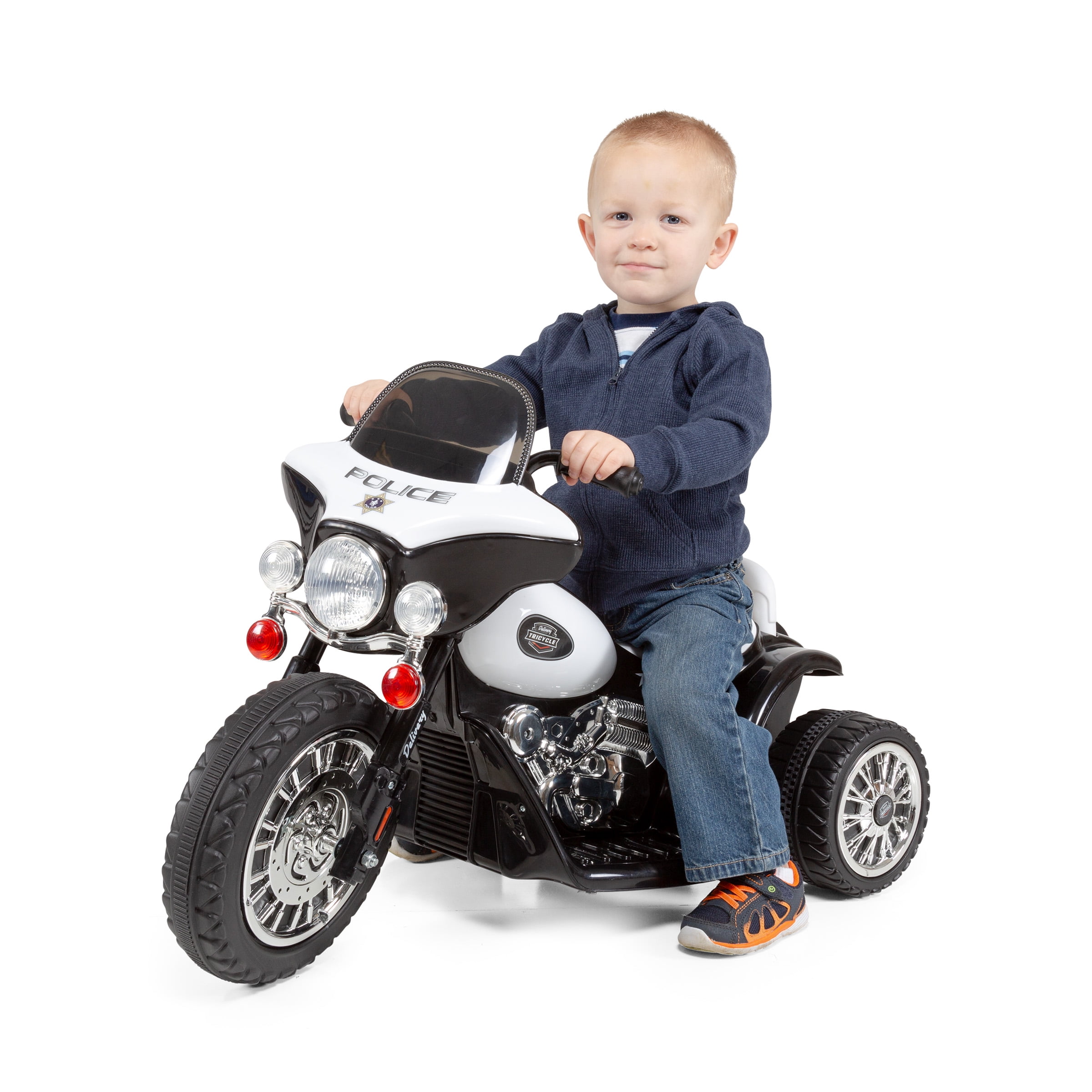 Free Shipping! Hey! Play! Toddler Electric 3-Wheel Police Motorcycle ...