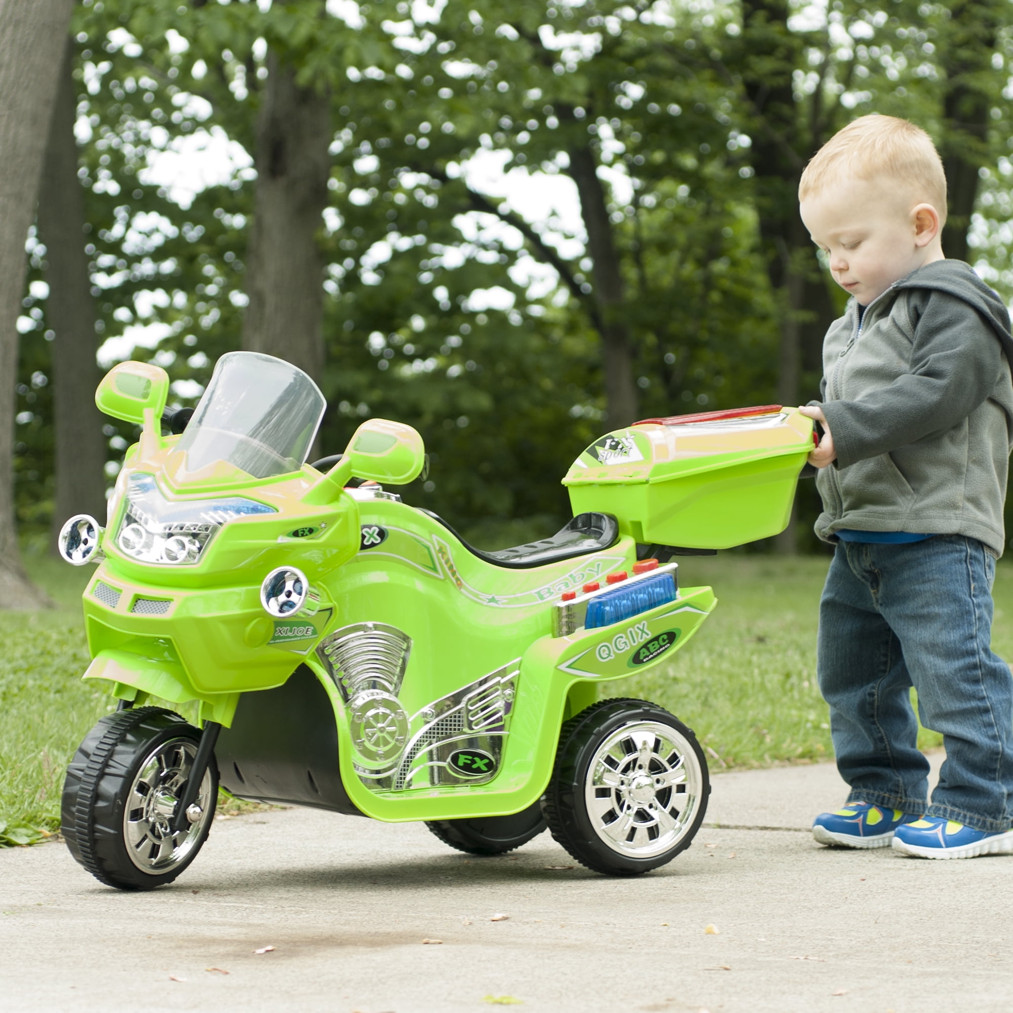 Ride on Toy, 3 Wheel Motorcycle Trike for Kids by Hey! Play! ? Battery ...