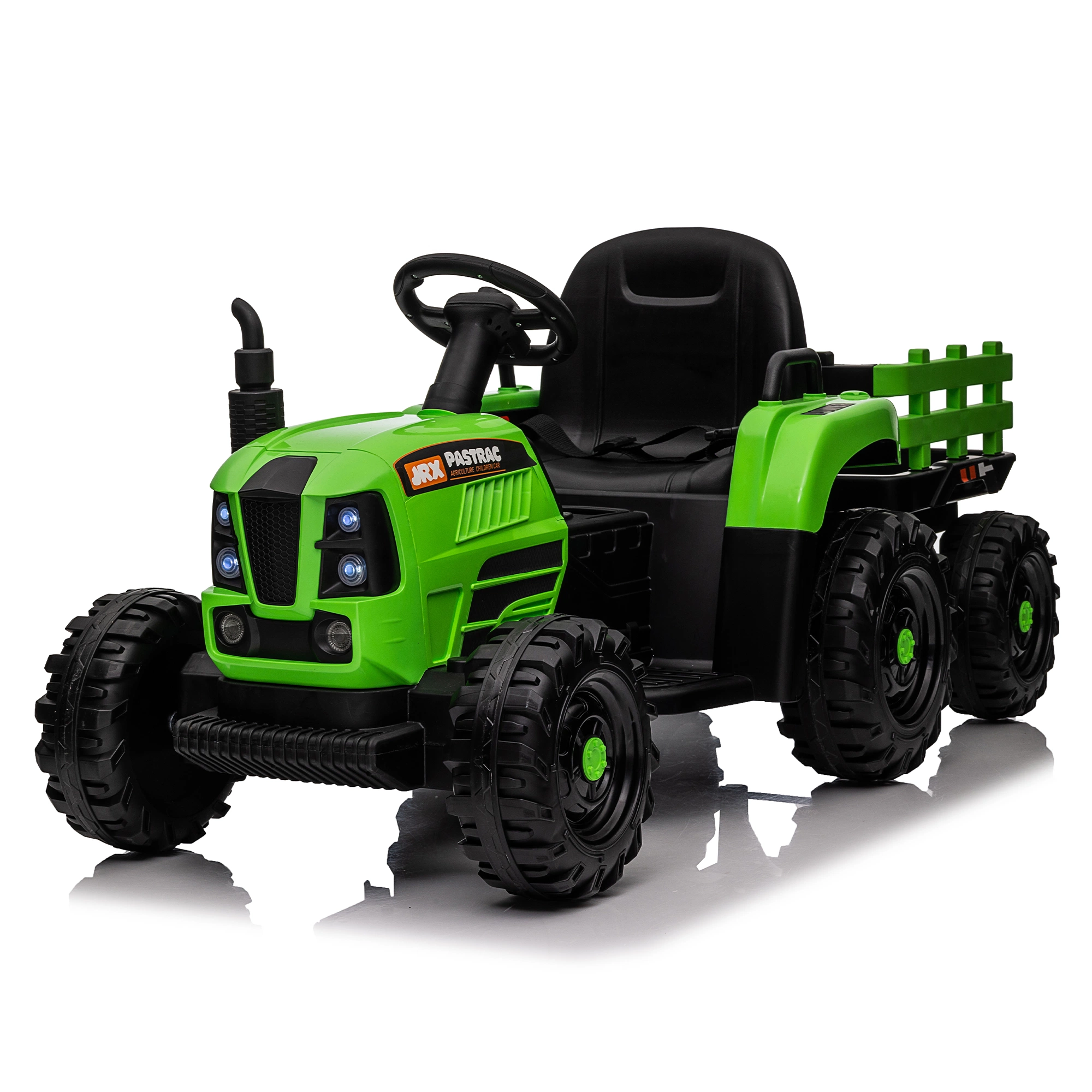Ride on Tractor with Trailer 12V Battery Powered Electric Tractor Toy w ...