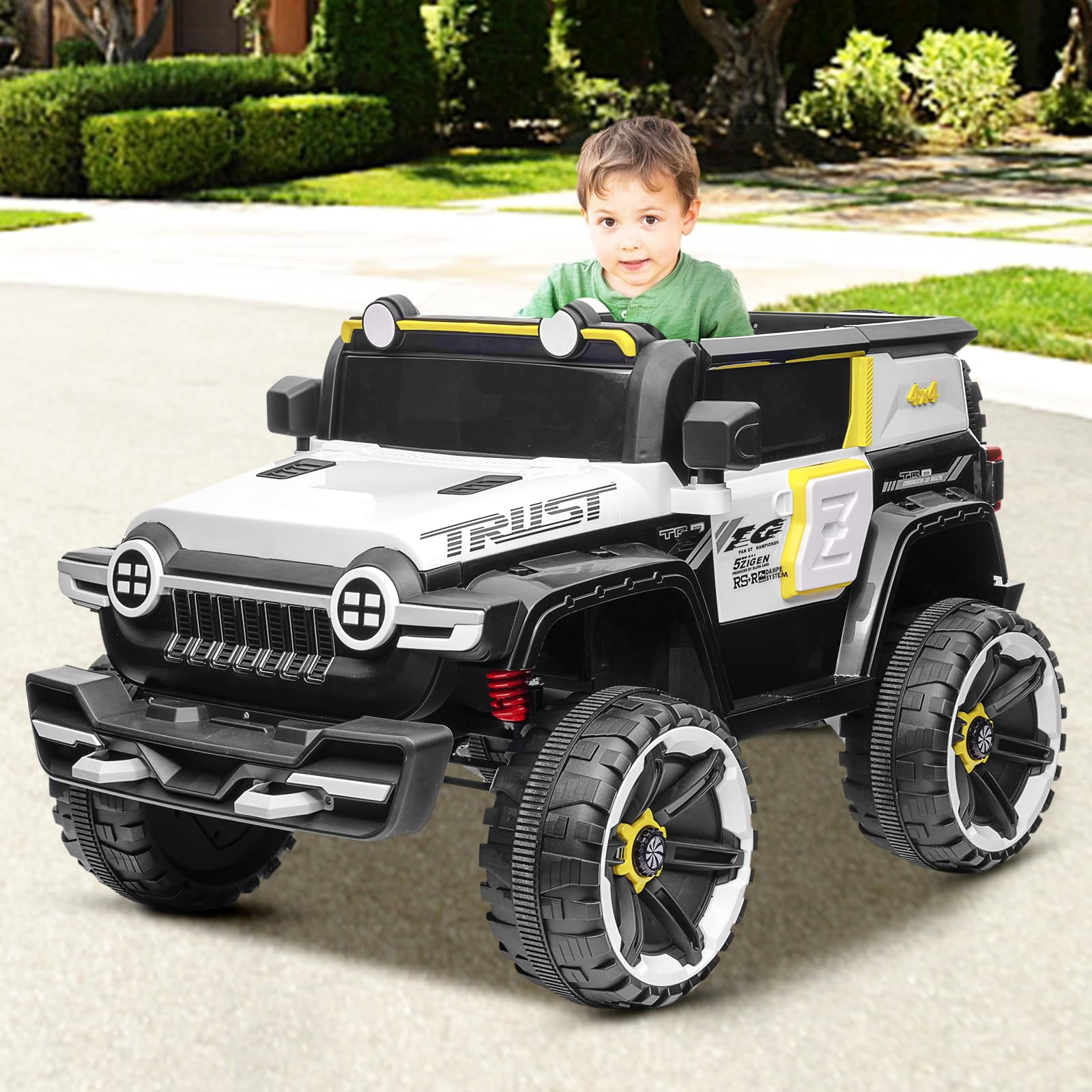 Ride on Truck Car for Kids Ages 3-6, 12V Electric Toy Car with 7AH ...