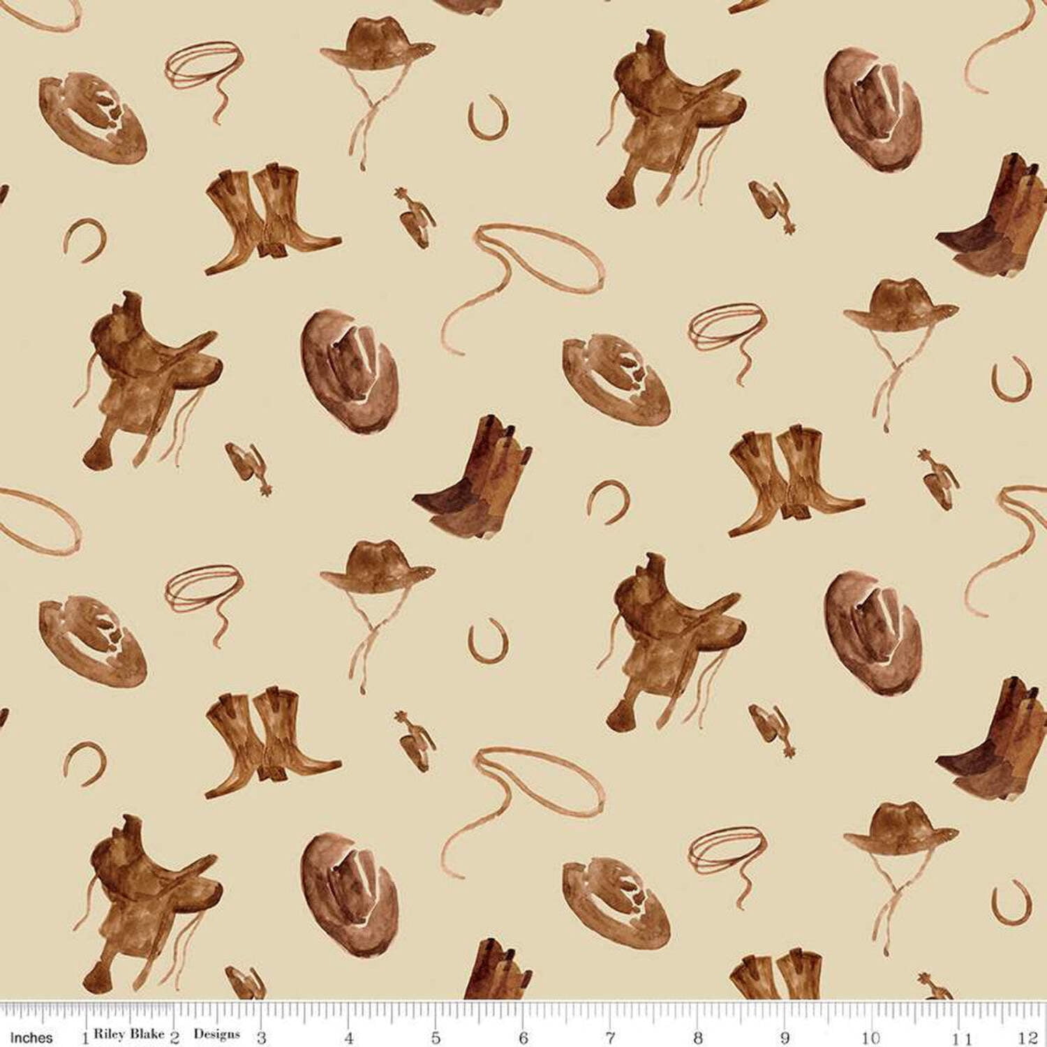 Ride the Range Accessories Cream Cotton Fabric - Walmart.com