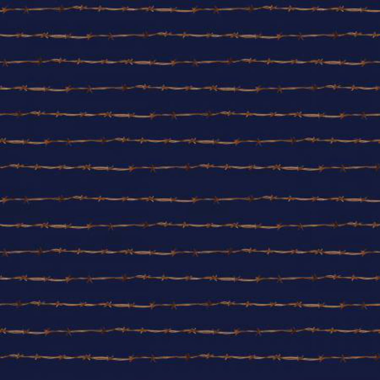 Ride the Range Fence Navy Cotton Fabric - Walmart Business Supplies