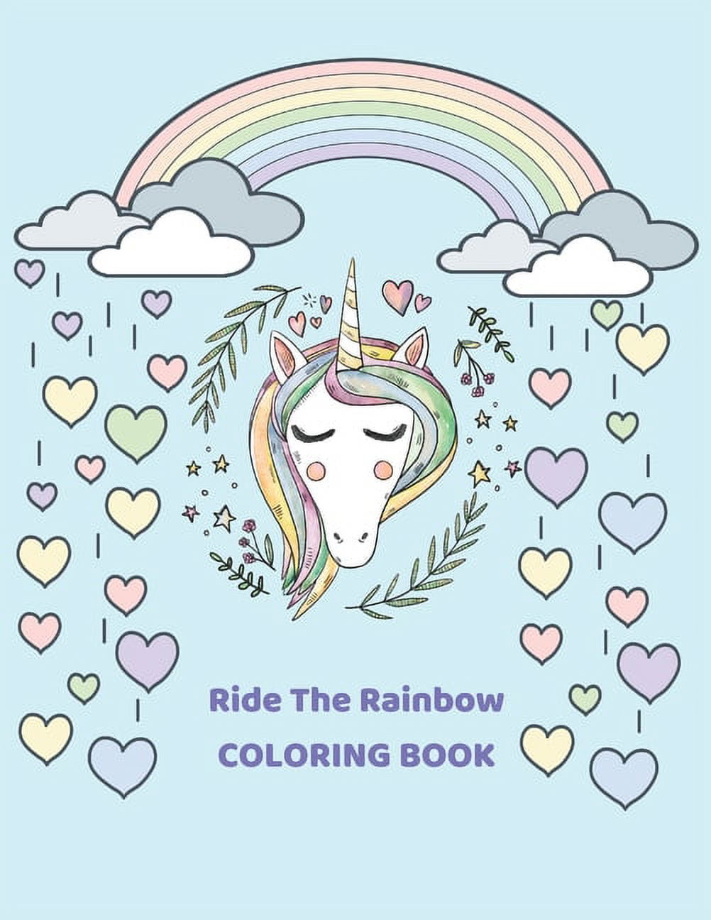 coloring book unicorn rainbow