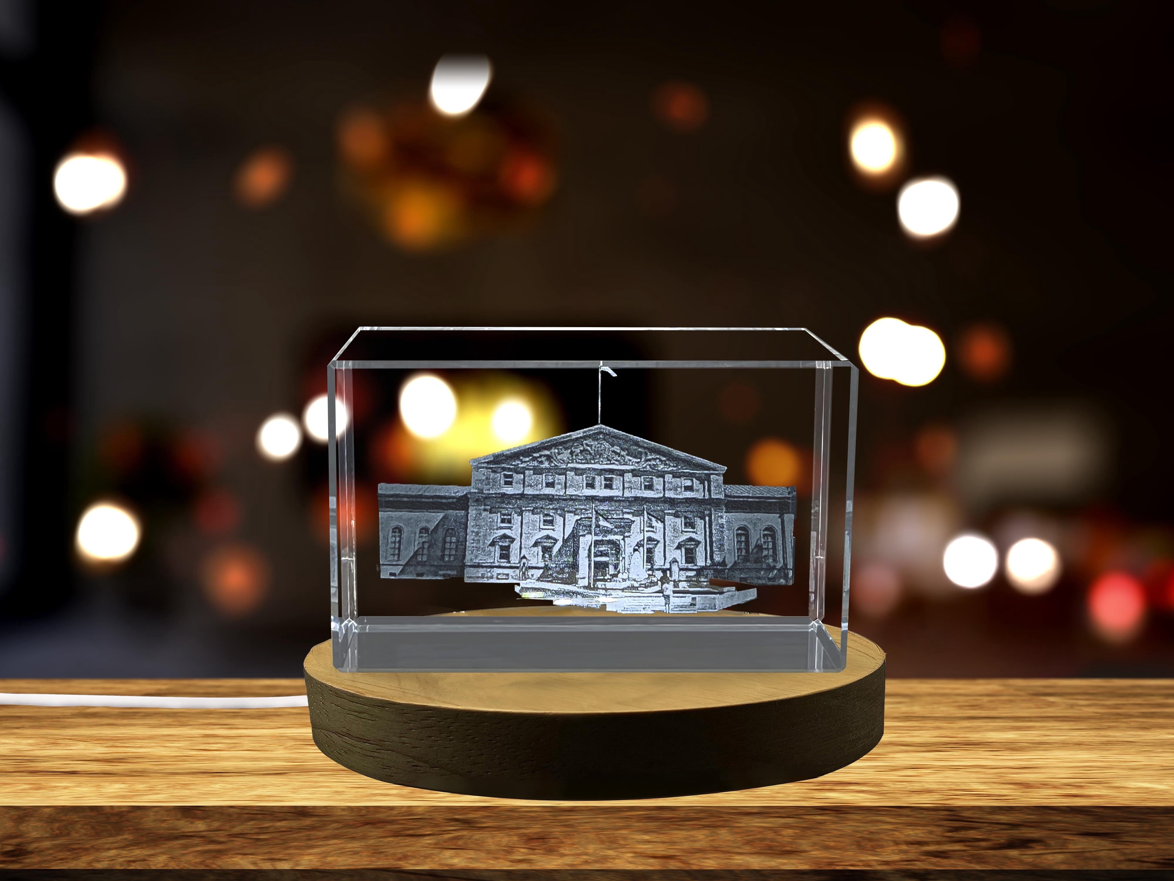 Rideau Hall Canadian Landmark 3D Engraved Crystal Gift - Walmart.com