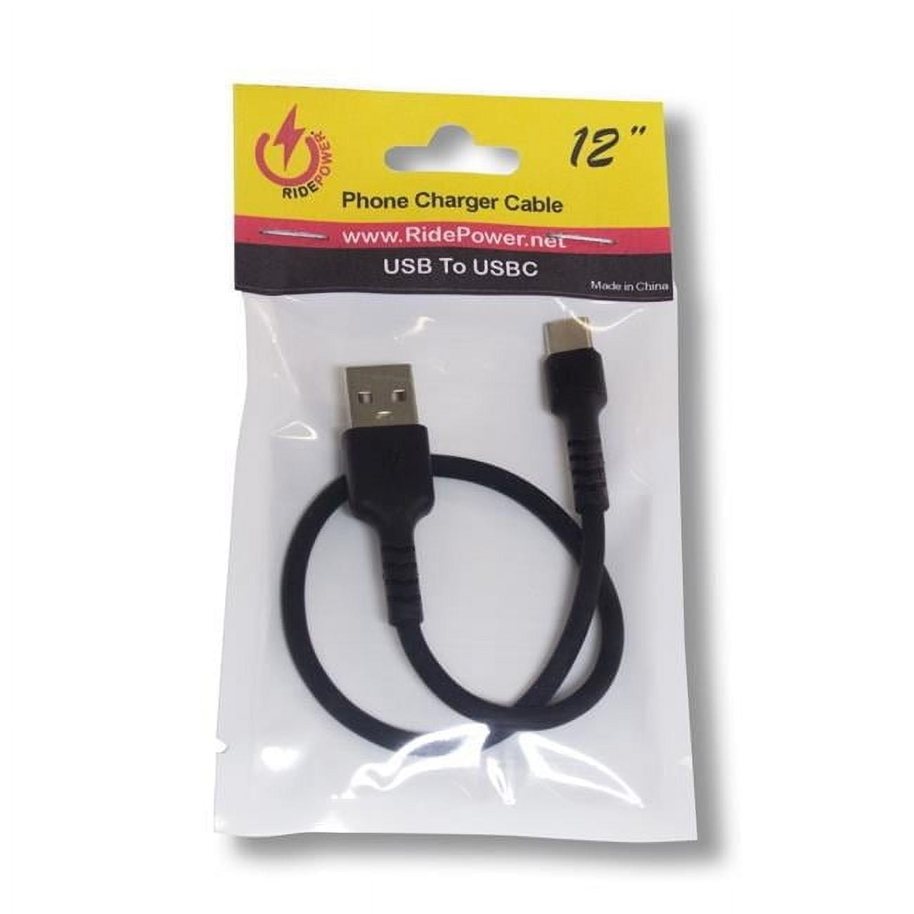 Ridepower 90DEGUSBUSBC12 90deg. USB Phone Charging Cable - USB-C - 12in ...