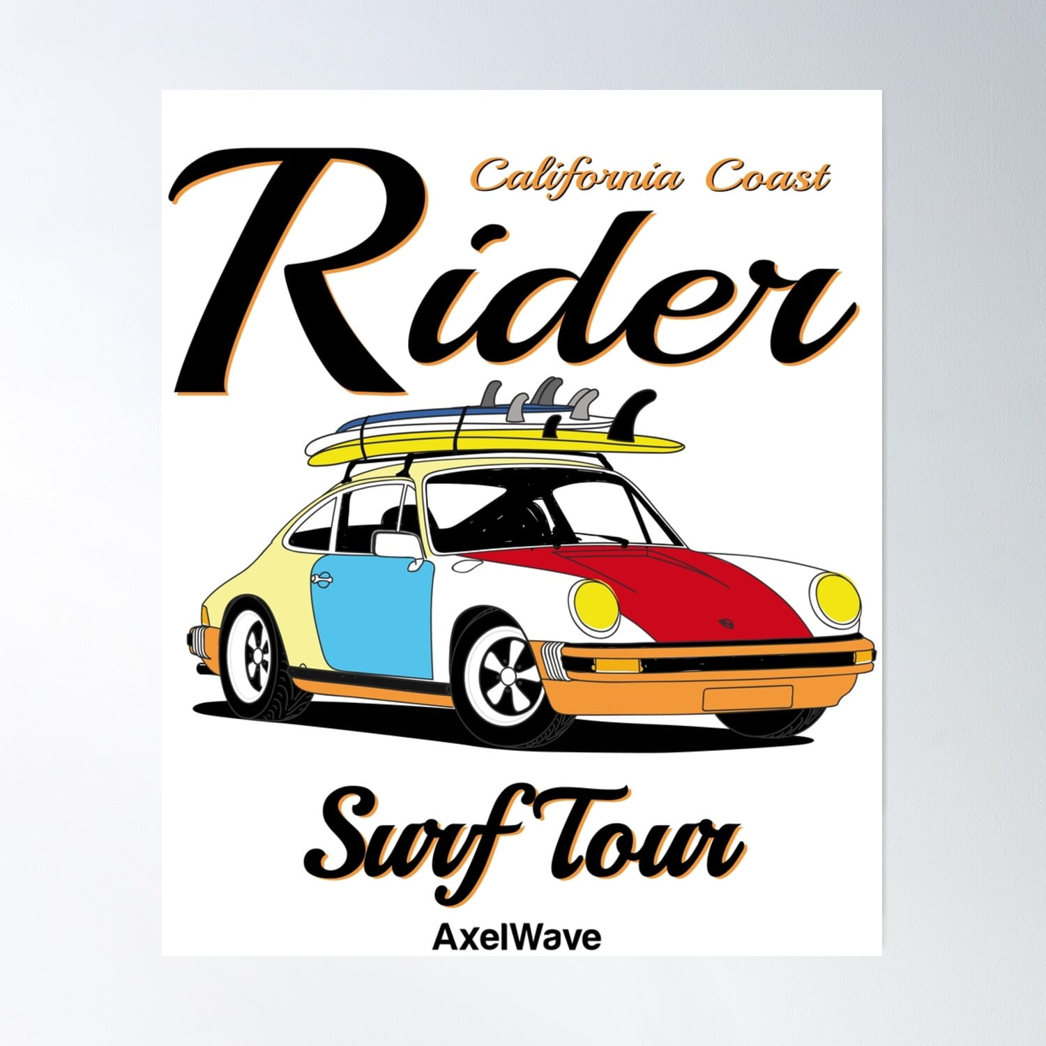 Rider 911 G Model Poster Wall Art, Modern Wall Decor, 16x24 UNFRAMED ...