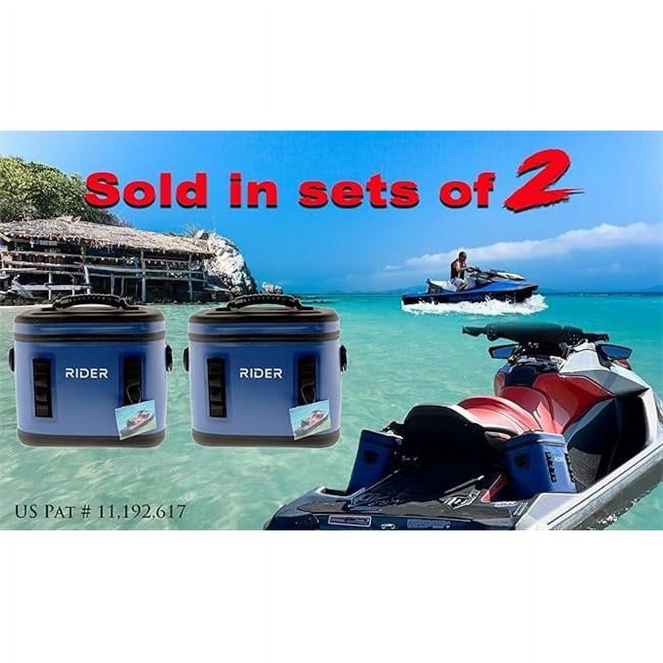 Rider Coolers RC-101-B Rider Coolers PWC Jet Ski Sea Doo Cooler Set of ...
