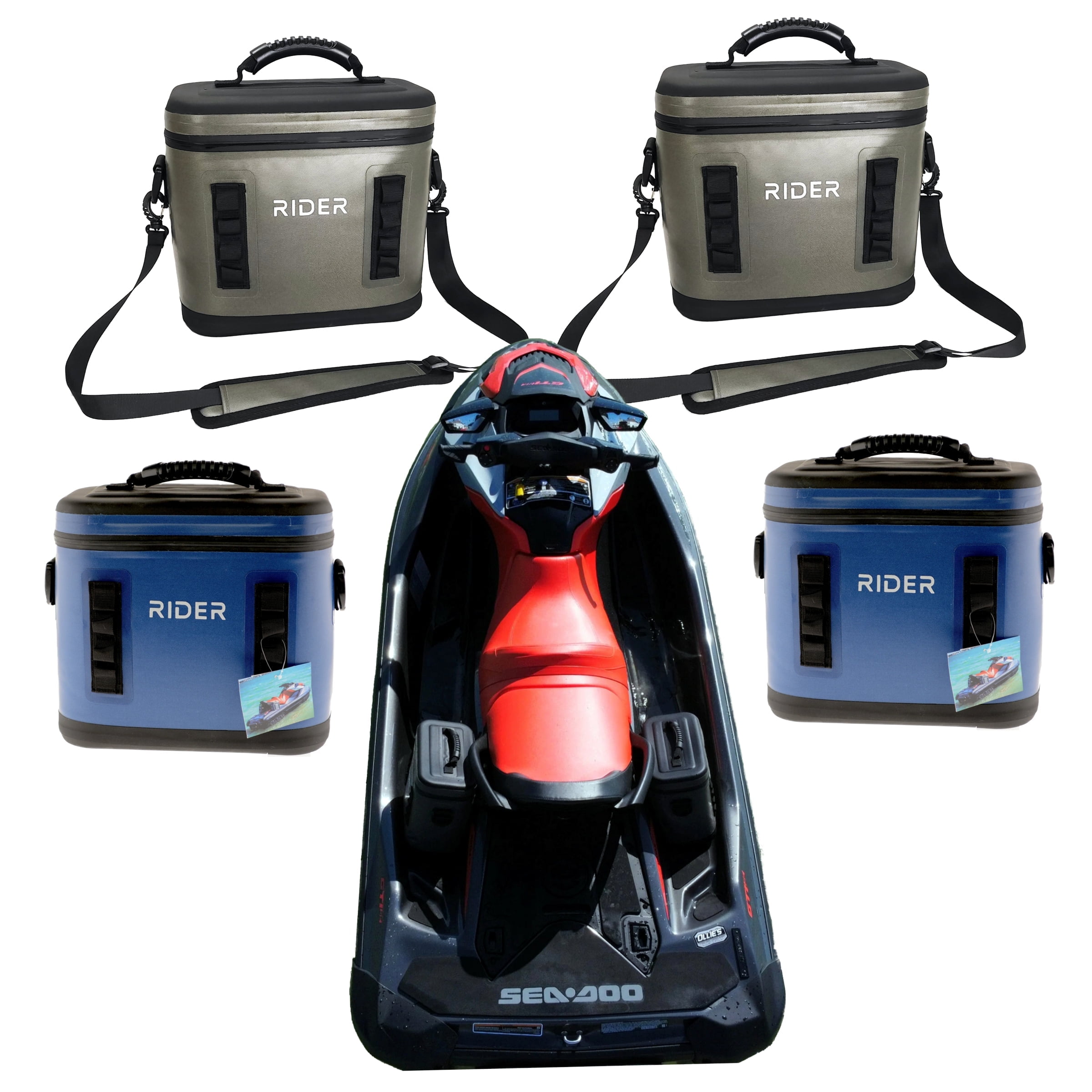 Rider Coolers Universal Cooler Bags for Jet Ski Sea-Doo fits All ...