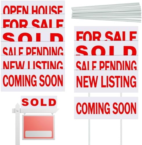Rider Signs 6" x 17.2" Open House Signs for Real Estate Double Sided ...