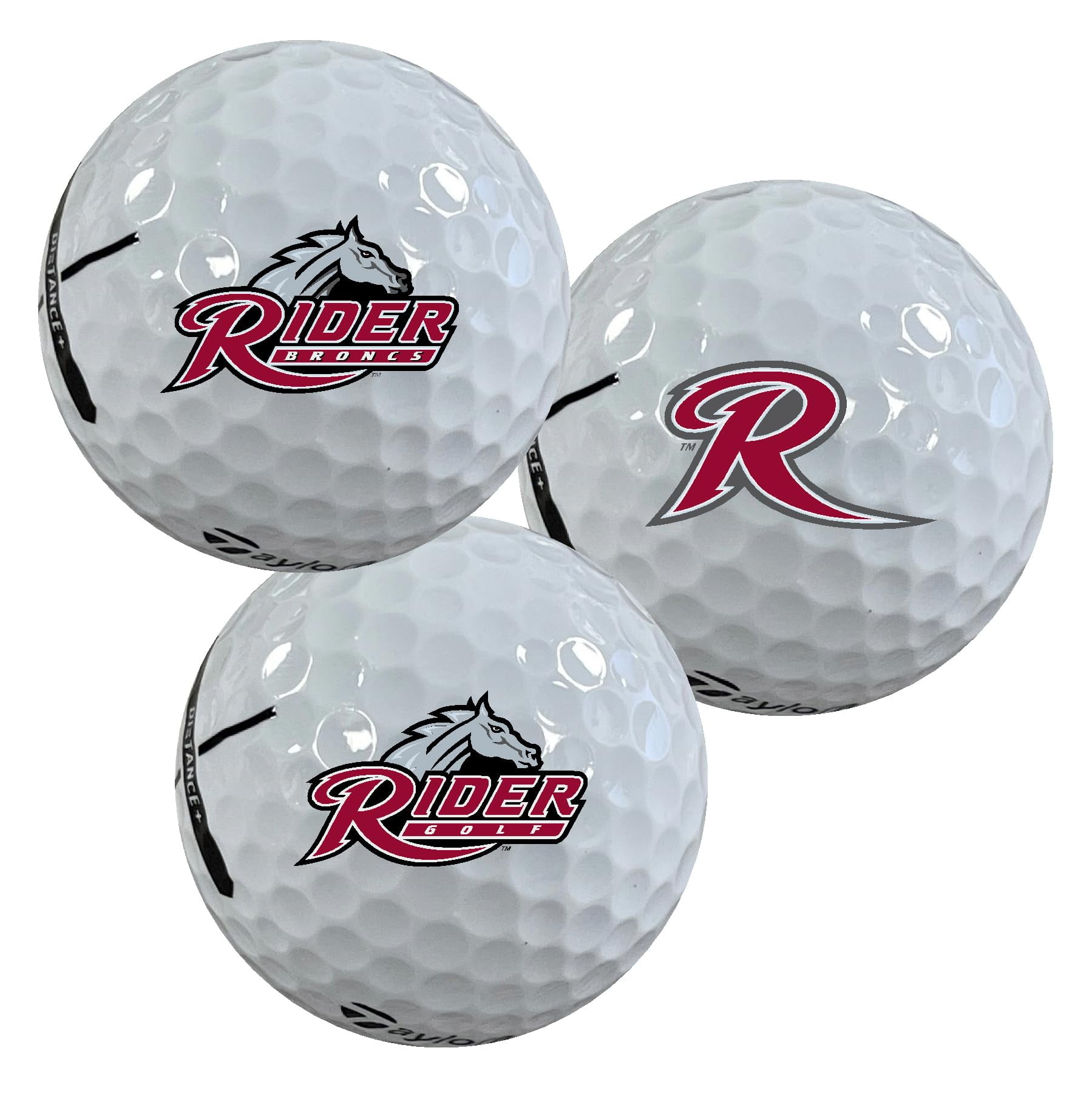 Rider University Broncos Logo Edition Taylormade Distance+ Golf Balls ...