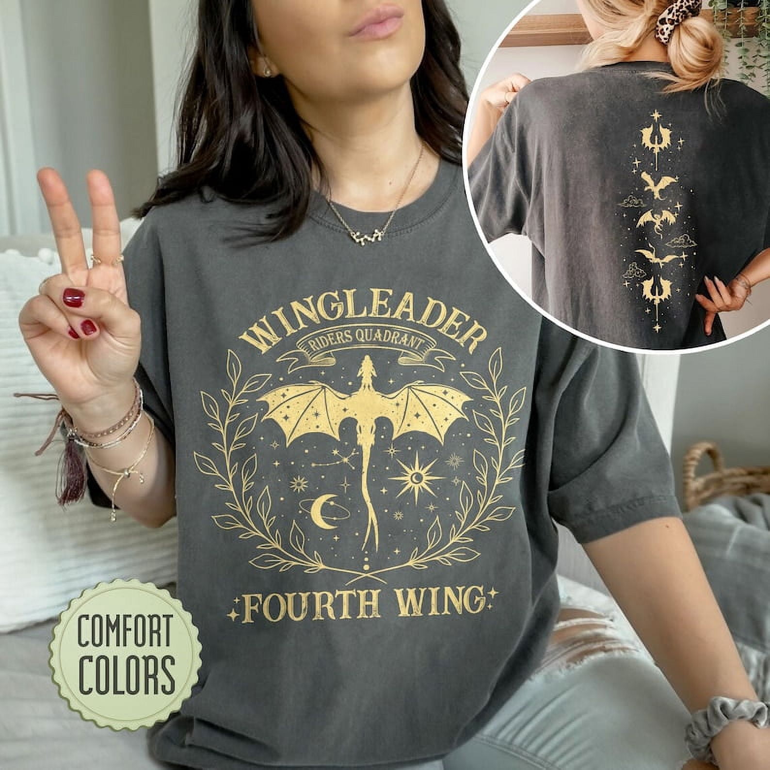Riders Quadrant Fourth Wing War College Comfort Colors Shirt, Dragon ...