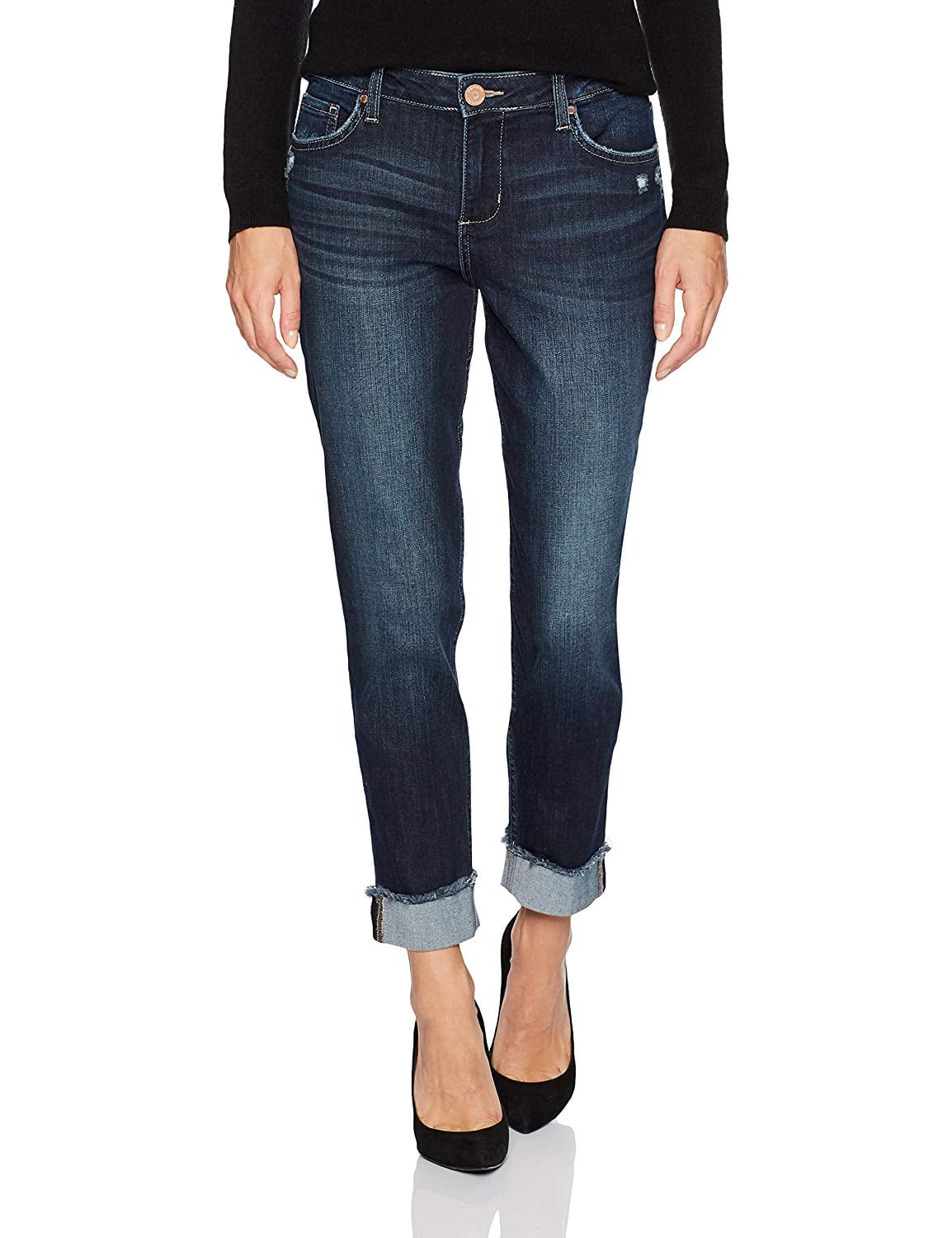 Lee® Riders Indigo Fringe Cuff Boyfriend Jean - Walmart.com