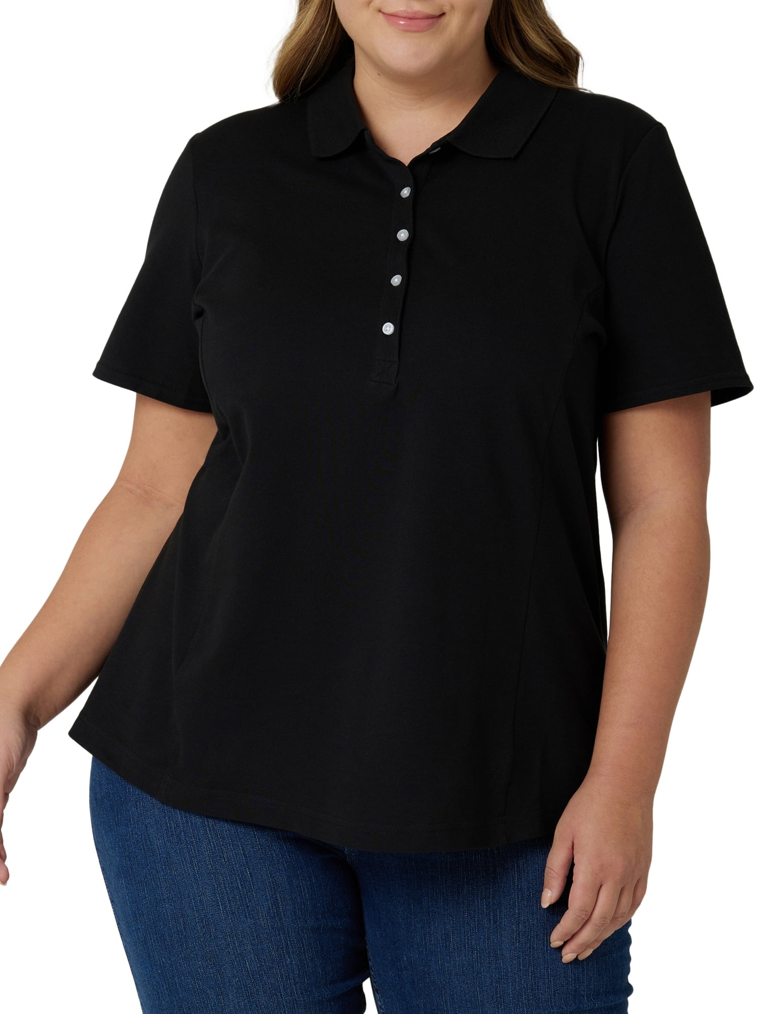 Riders by Lee Indigo Plus Short Sleeve Polo Shirt - Walmart.com