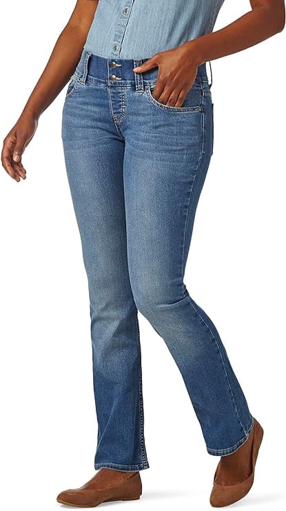 Riders by Lee Indigo Women's Pull on Waist Smoother Bootcut Jean, Mid Shade, 10P - Walmart.com