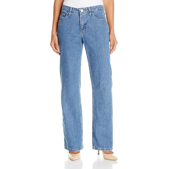 Riders by Lee Women's Petite Mid-Rise Straight Leg Jeans - Walmart.com
