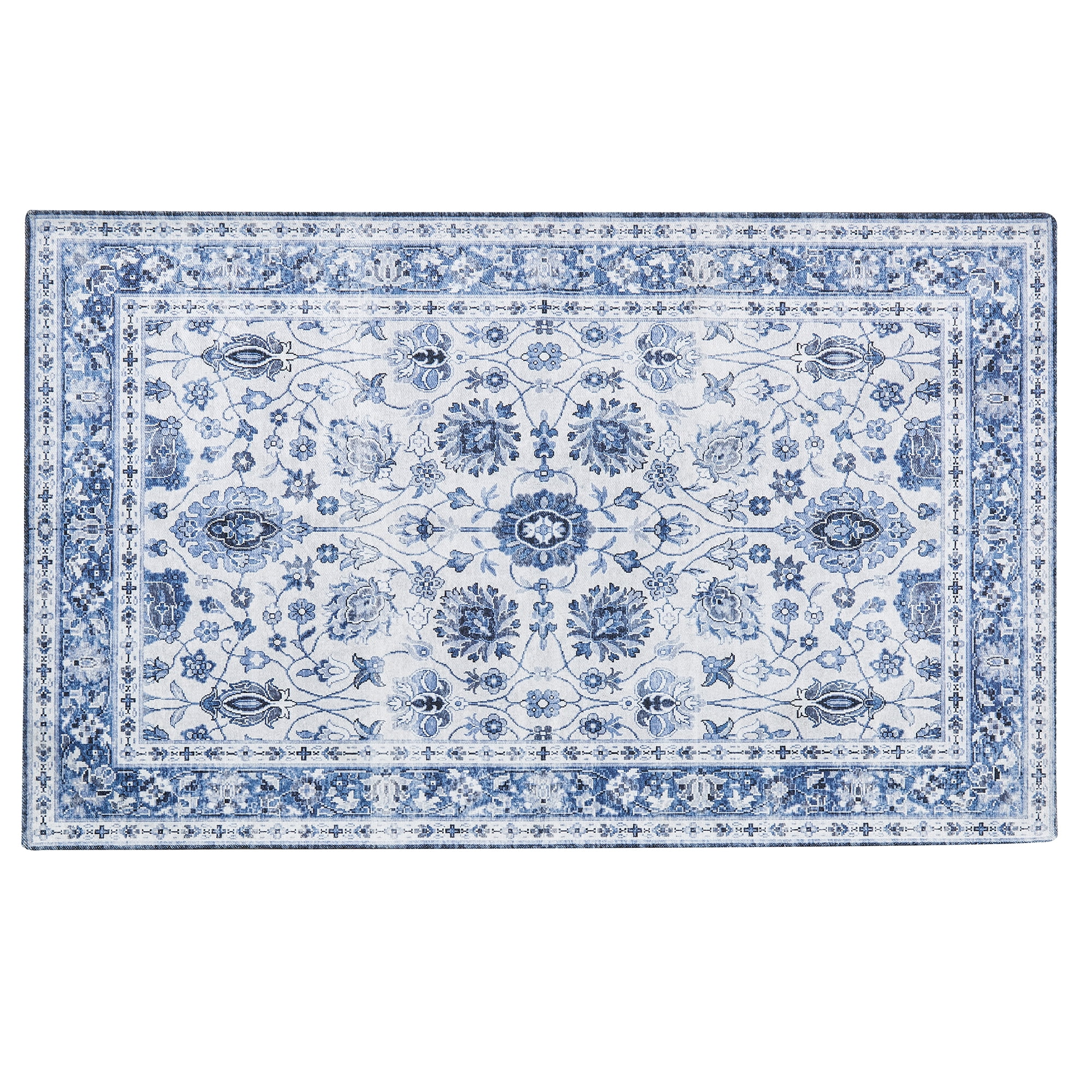 Ridge & Cove Vintage Medallion Machine Washable 3' x 5' Area Rug for ...