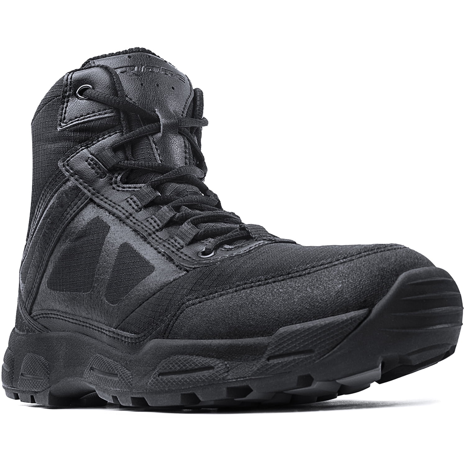 Ridge Men 6" Waterproof Leather Non-Slip Tactical Military Work Black ...