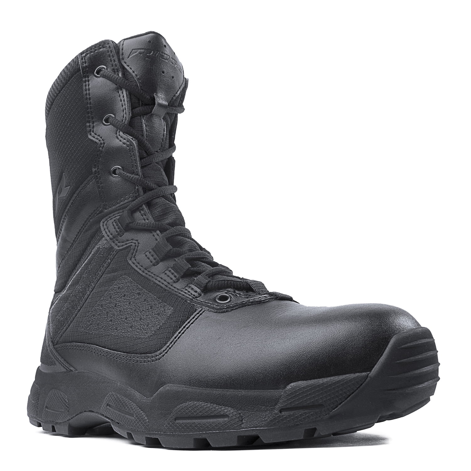 Ridge Footwear Men's Momentum 5008 8" Side Zip Black Leather Tactical ...