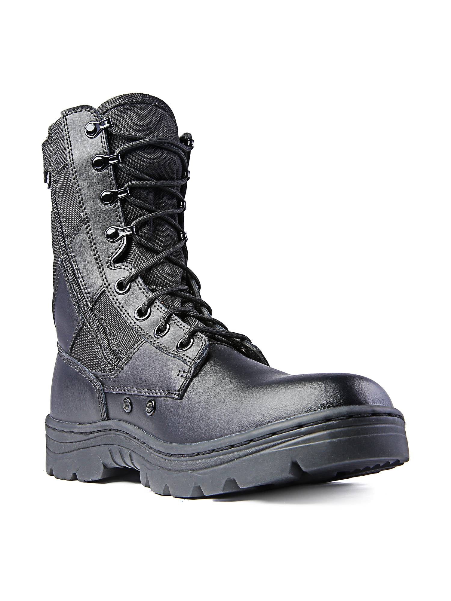 Ridge Men 8" Waterproof Leather Non-Slip Tactical Military Work Black ...