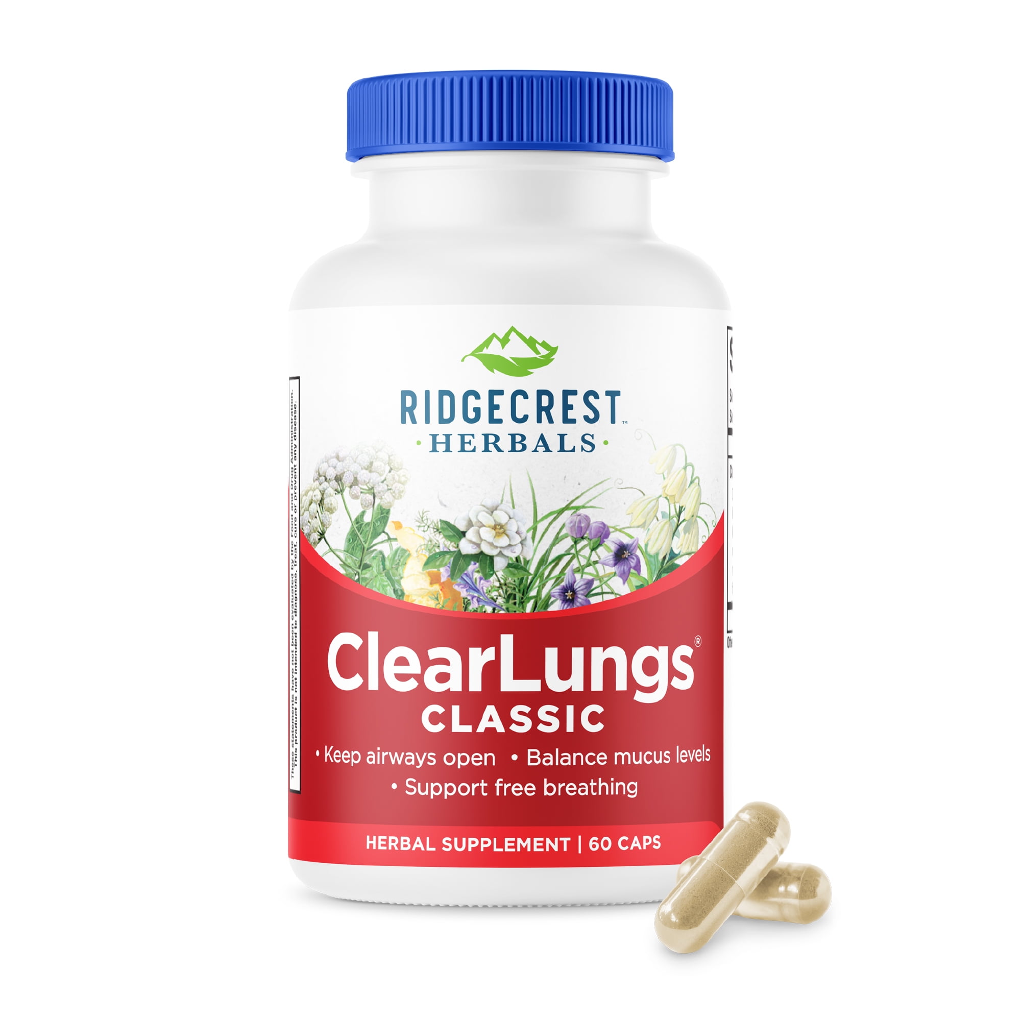 RidgeCrest Herbals ClearLungs Classic Natural Lung Respiratory ...