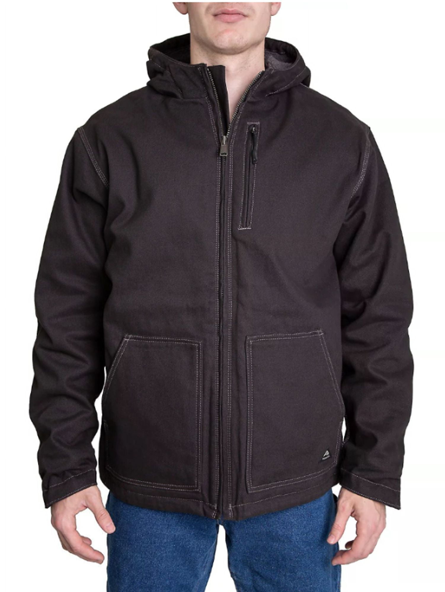 Ridgecut Men's Max-Range Sherpa-Lined Flex Sanded Duck Hooded Jacket ...
