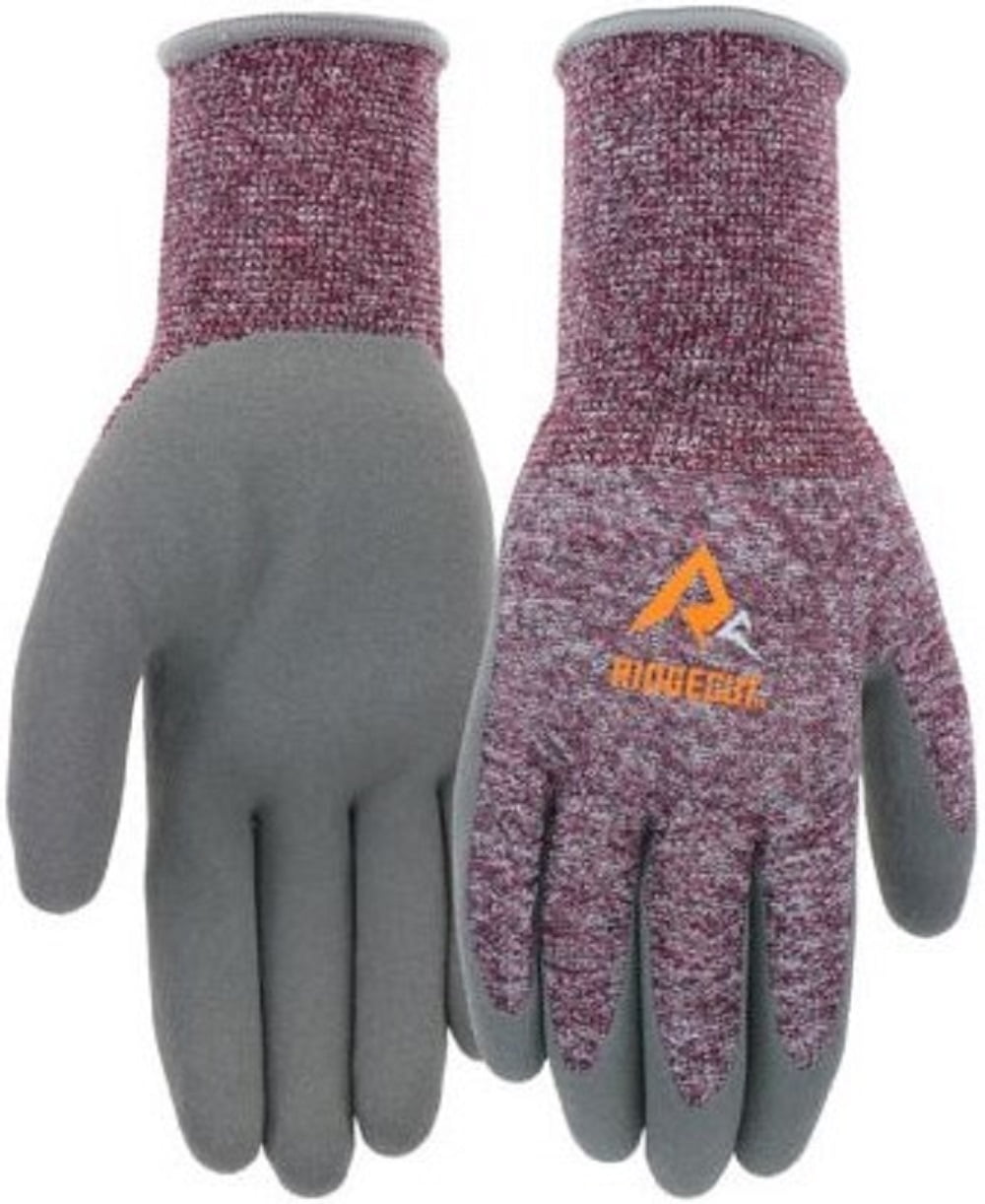 Ridgecut RC37304-WL Women's Coolmax Foam Work Gloves Latex Burgundy, Large - Walmart.com
