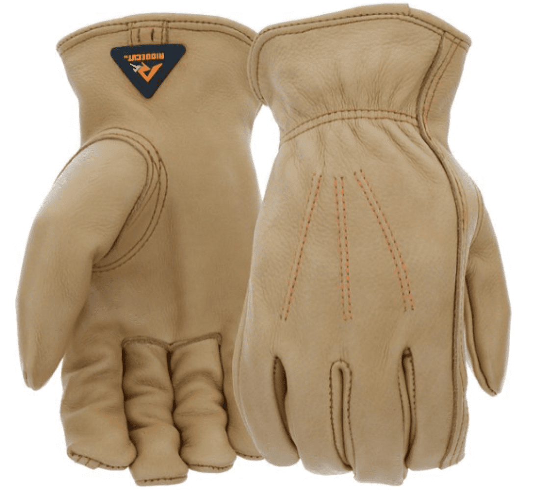 Ridgecut RC86005-L Water Resistant Leather Driver Gloves- Leather Brown ...