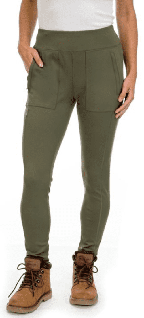 Ridgecut Women's Stretch Fit Natural-Rise Work Leggings, Olive , Size M ...