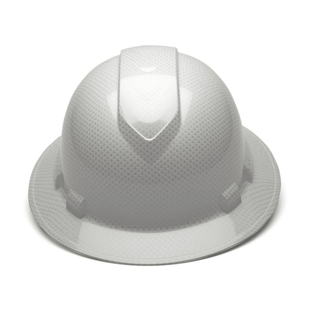 Ridgeline White Graphite Pattern Full Brim Hard Hat, Four Point ...