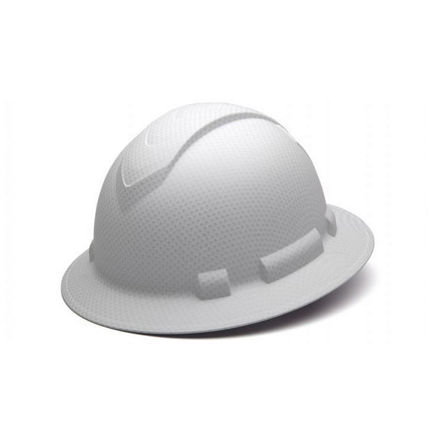 Ridgeline White Graphite Pattern Full Brim Hard Hat, Four Point ...