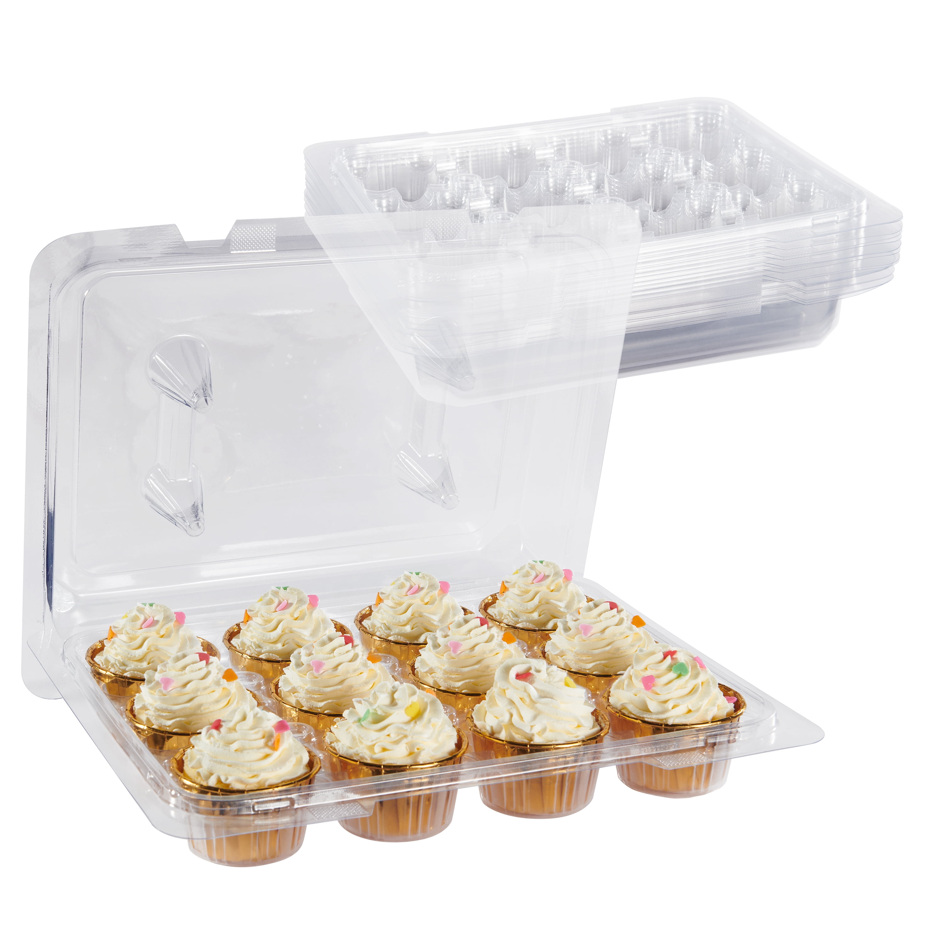 Ridgesun Cupcake Carriers for 12 Cupcakes,Premium Crystal-Clear Cupcake ...